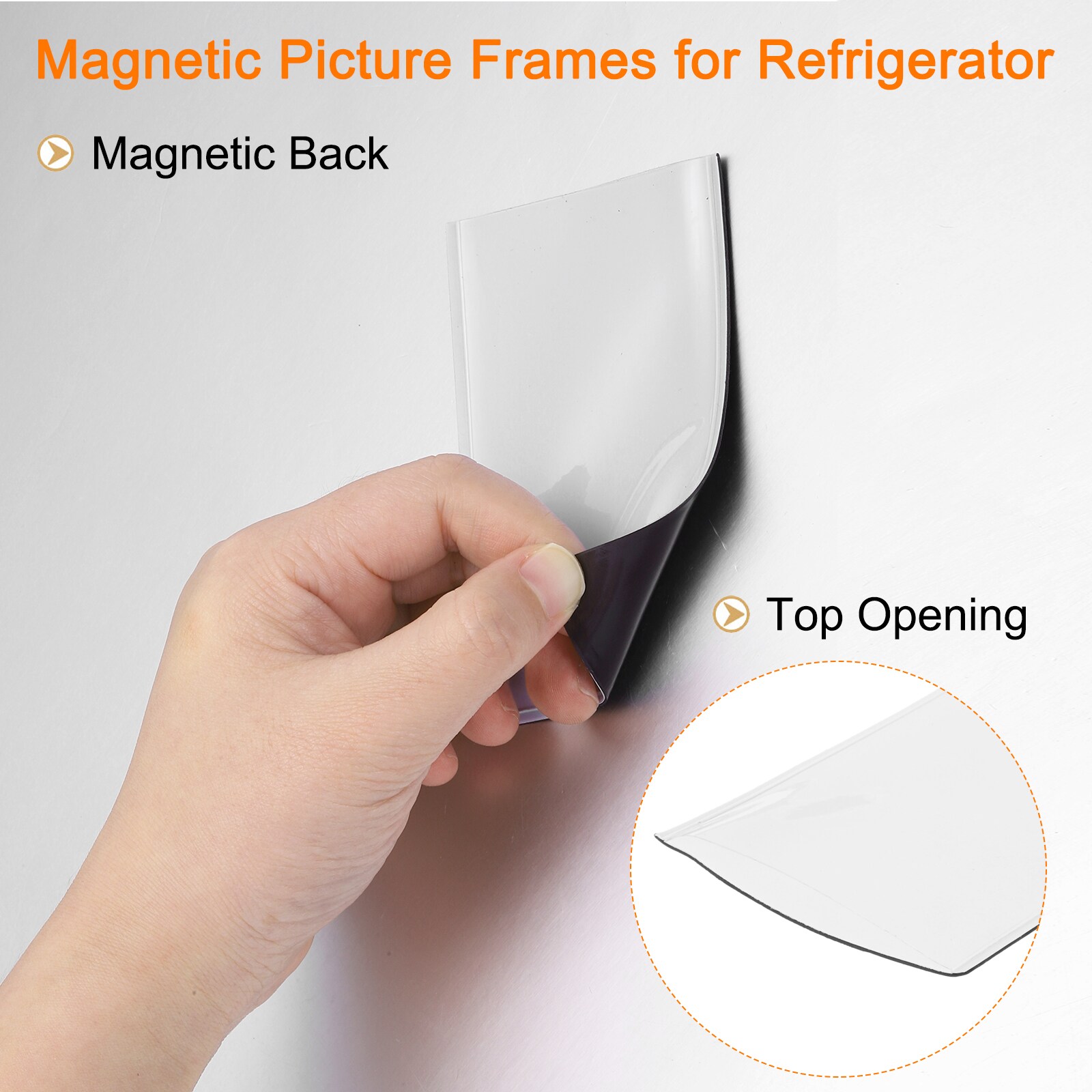 Unique Bargains 2.5 x 3.5 Inch Magnetic Picture Frames for Refrigerator ...