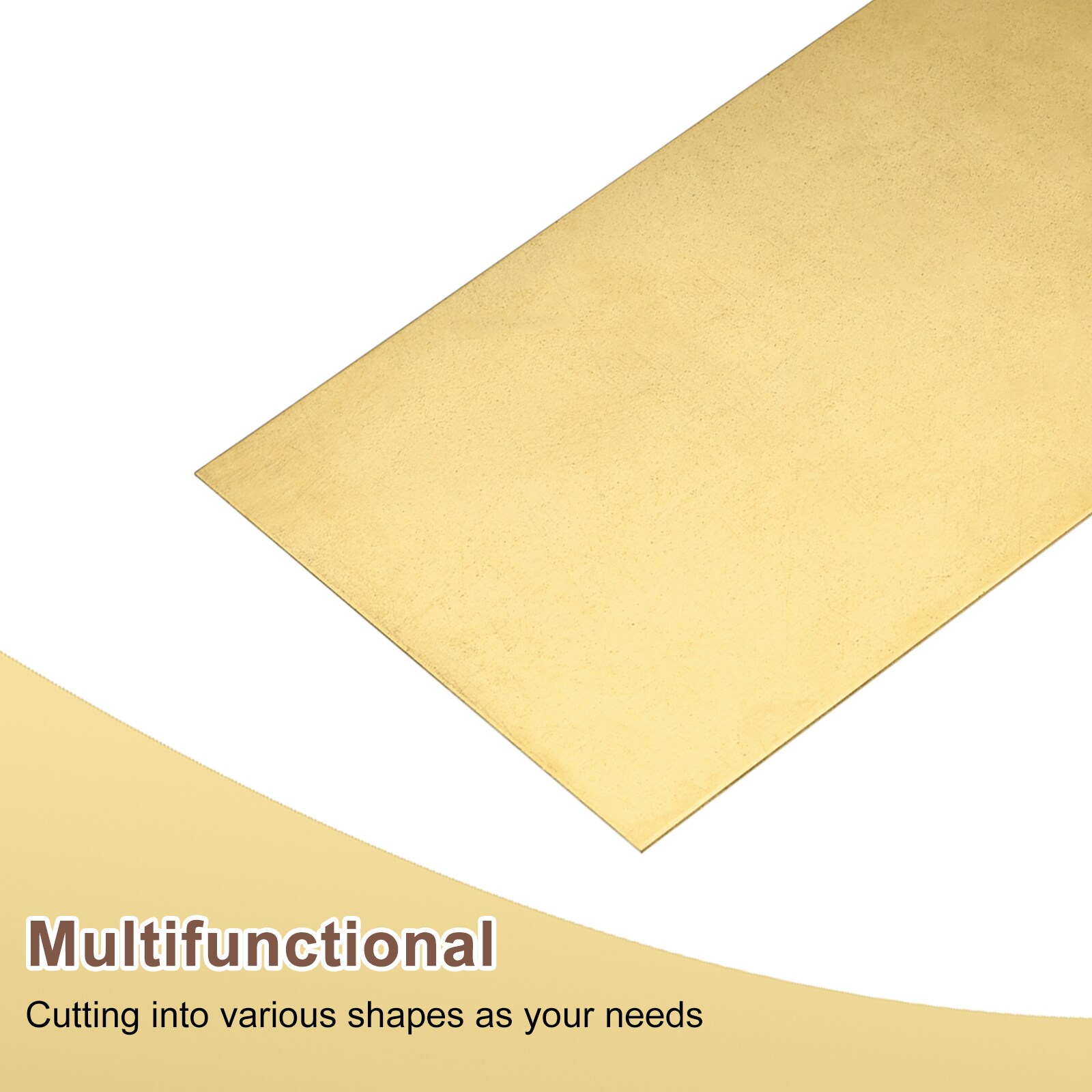 Unique Bargains Brass Sheet 4 x 4-Inch Metal Sheets 0.1-Inch Thickness ...