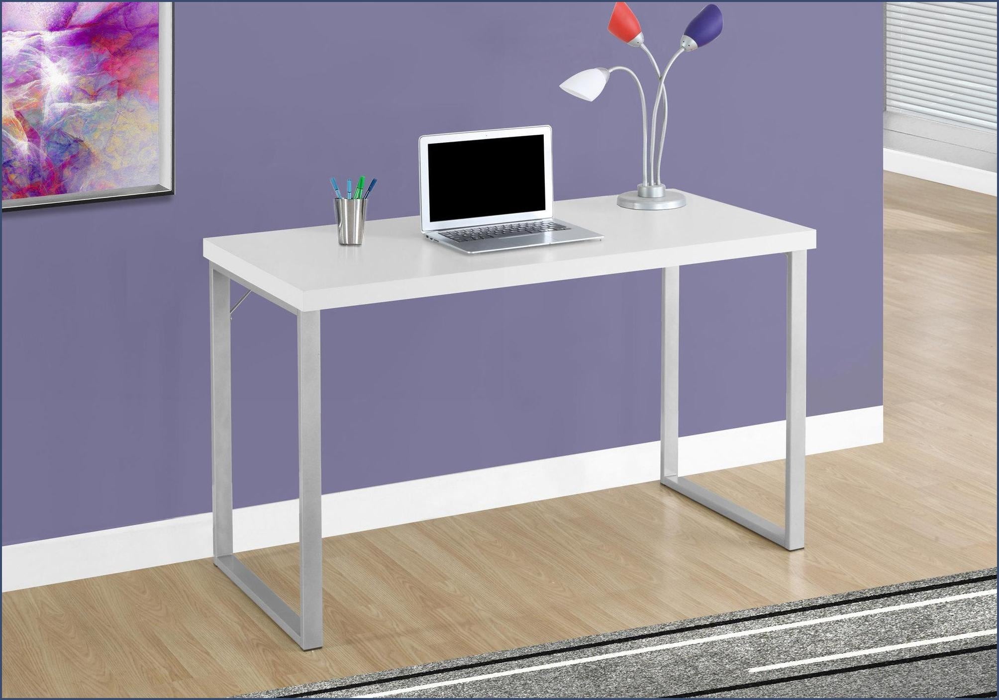 SunJet Desks 48 Contemporary Home Office Computer Desk White Laminate ...