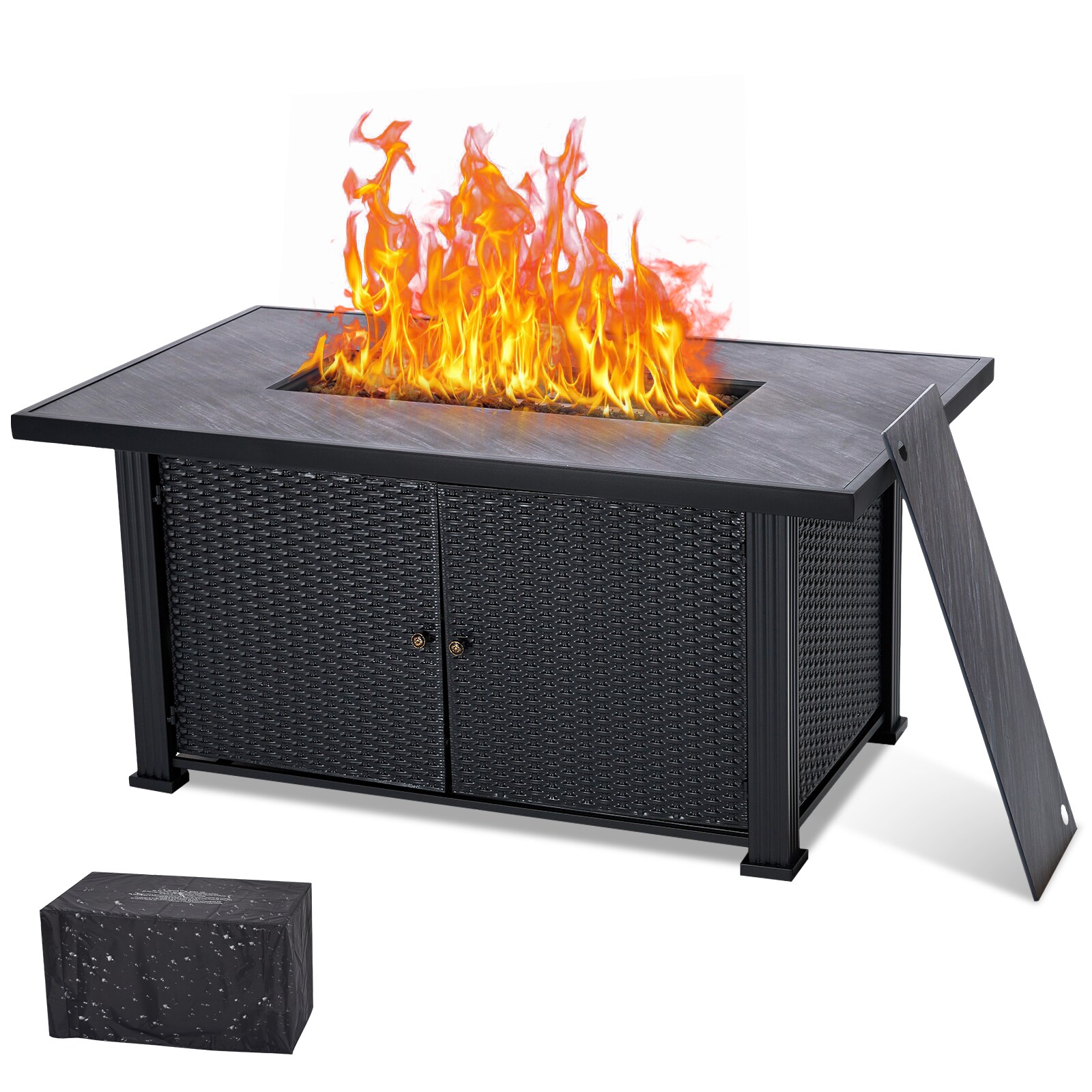 IdealHouse 57 Inch Superior Outdoor Propane Fire Pit Table 50000 BTU ...