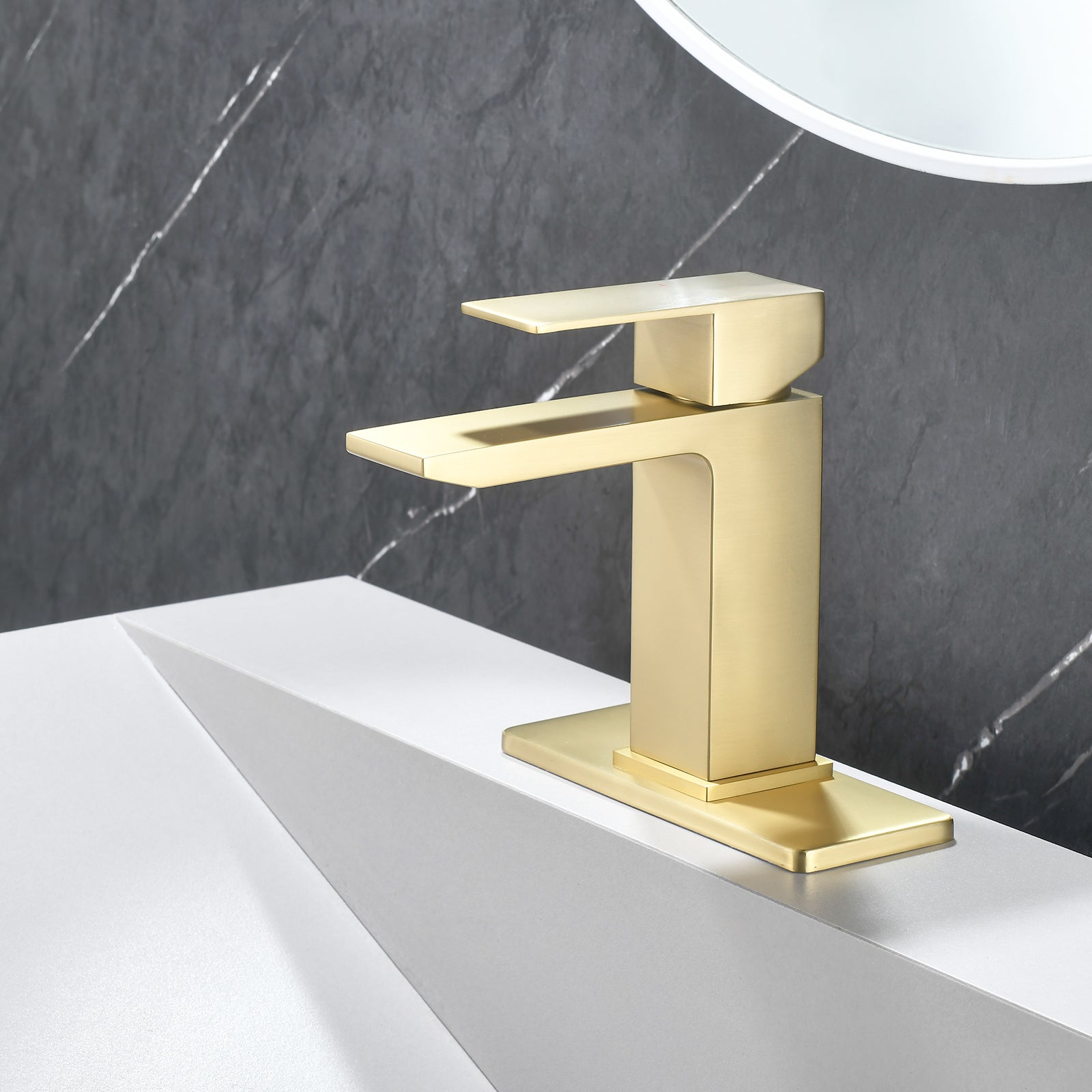 Boyel Living Brushed Gold Faucet SUS304 Waterfall Spout cUPC Cartridge ...