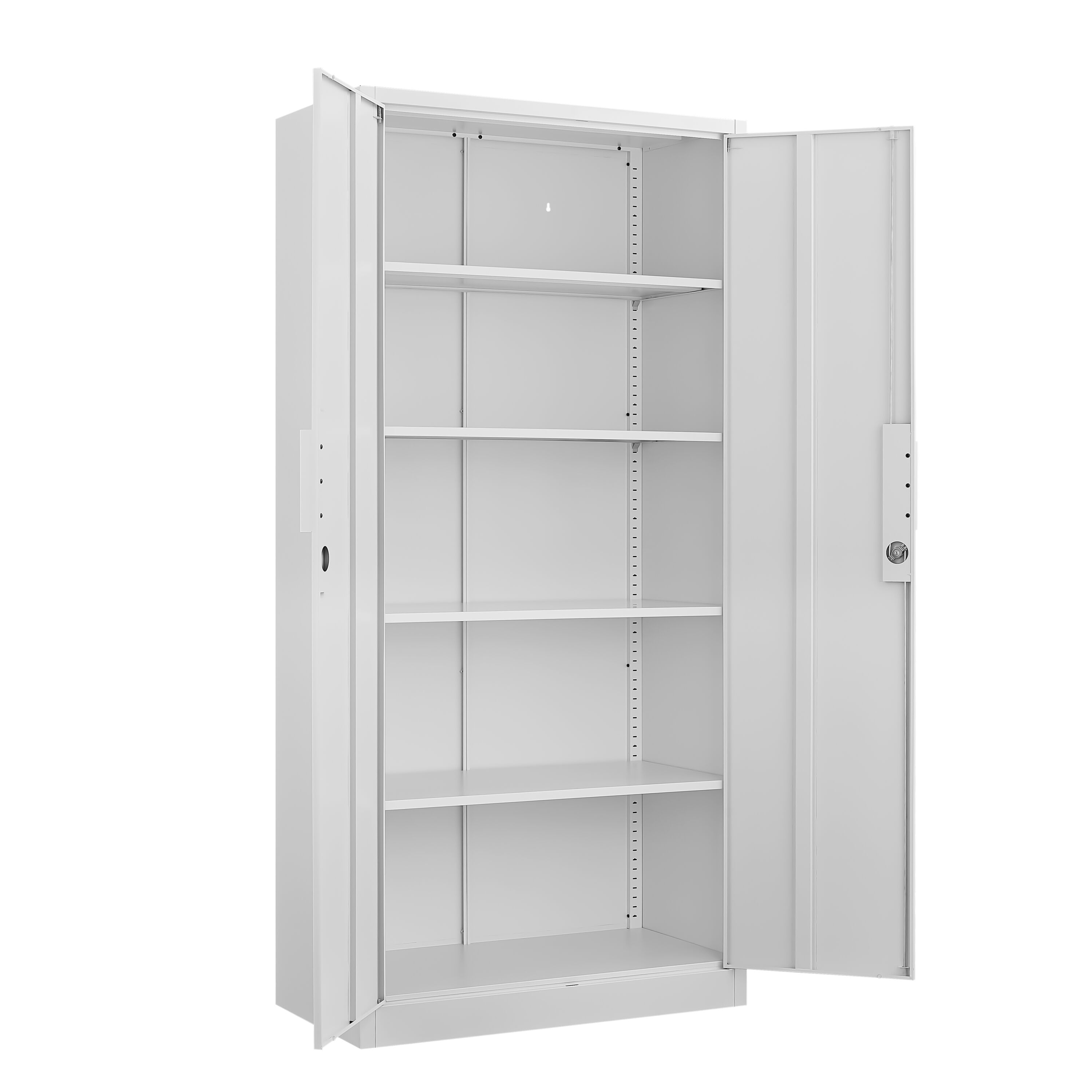 Huluwat 72 Inch 2-Door File Cabinet with Lock 4 Adjustable Shelves ...