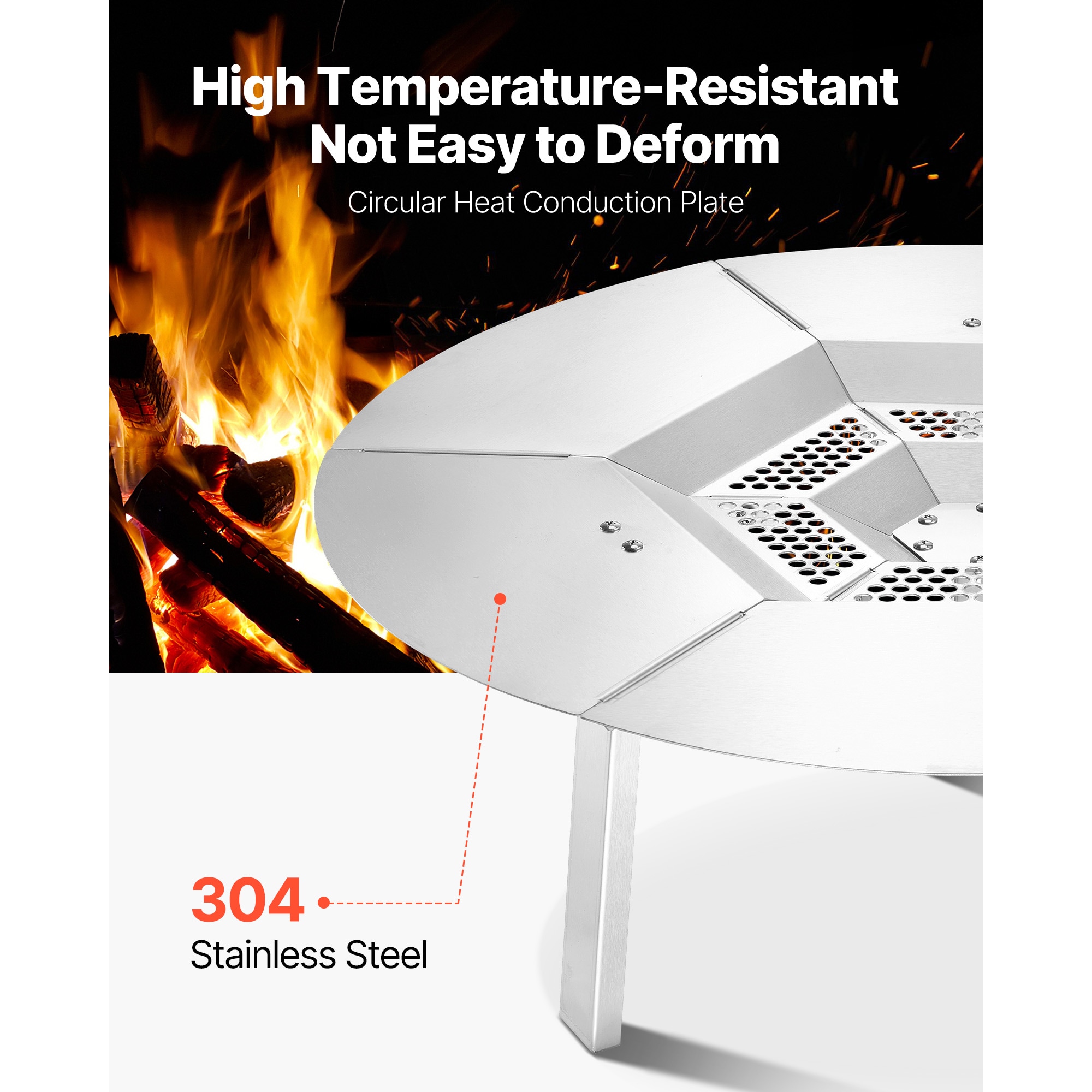 VEVOR Fire Pit Heat Deflector for Solo Stove Yukon 25 inch Bonfire ...