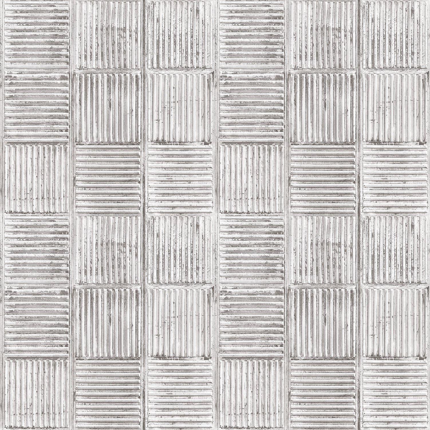 Galerie Grunge Steel Plates Silver Grey Wallpaper G45332 at Lowes.com