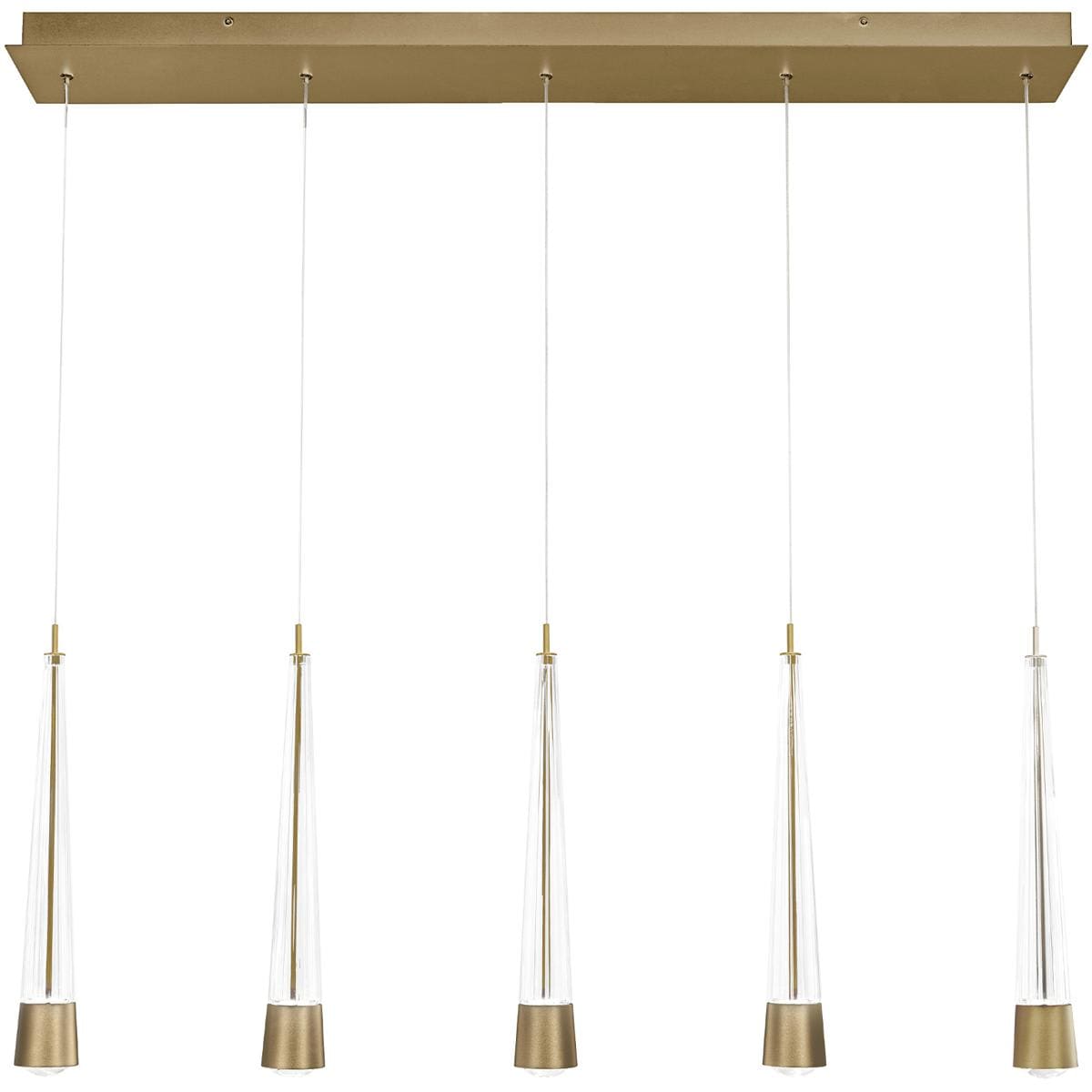 WAC Lighting PD-59405L-AB Quill LED 263 inch Aged Brass Multi-Light ...