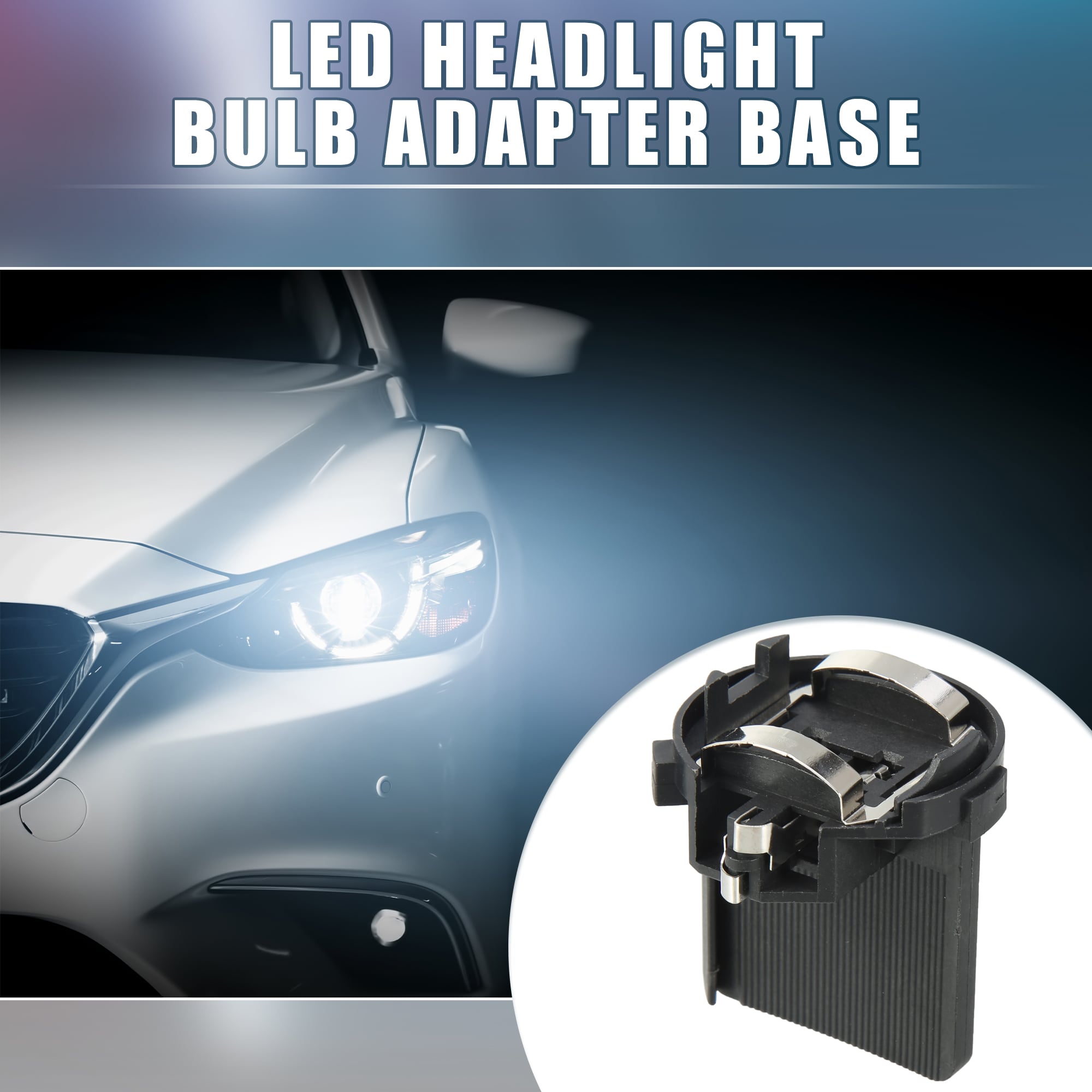 Unique Bargains H7 LED Headlight Bulb Holder Adapter Socket Base ...