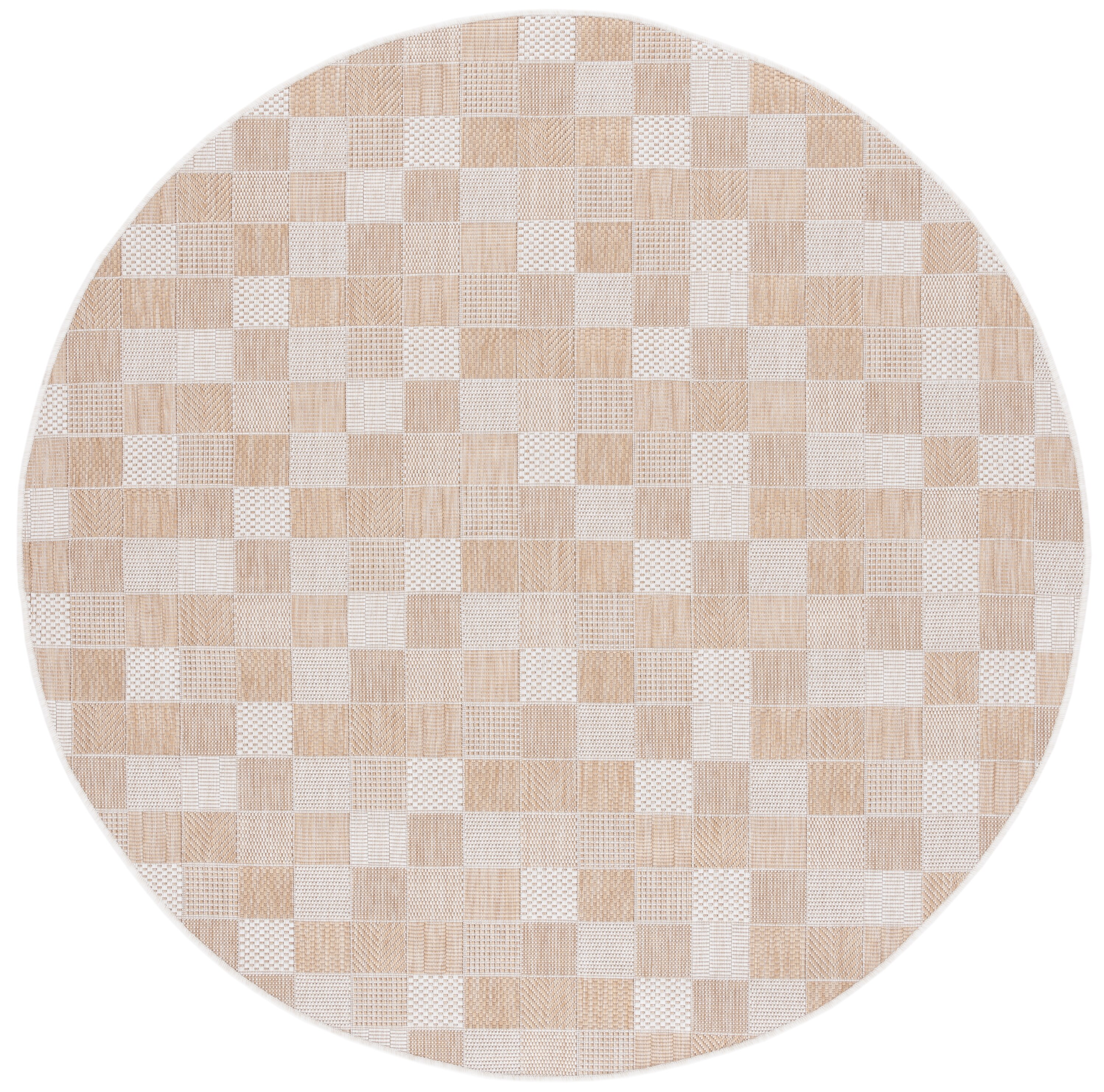 Safavieh Courtyard 8676-53021 Natural/Beige 7 x 7 Round Area rug in the ...