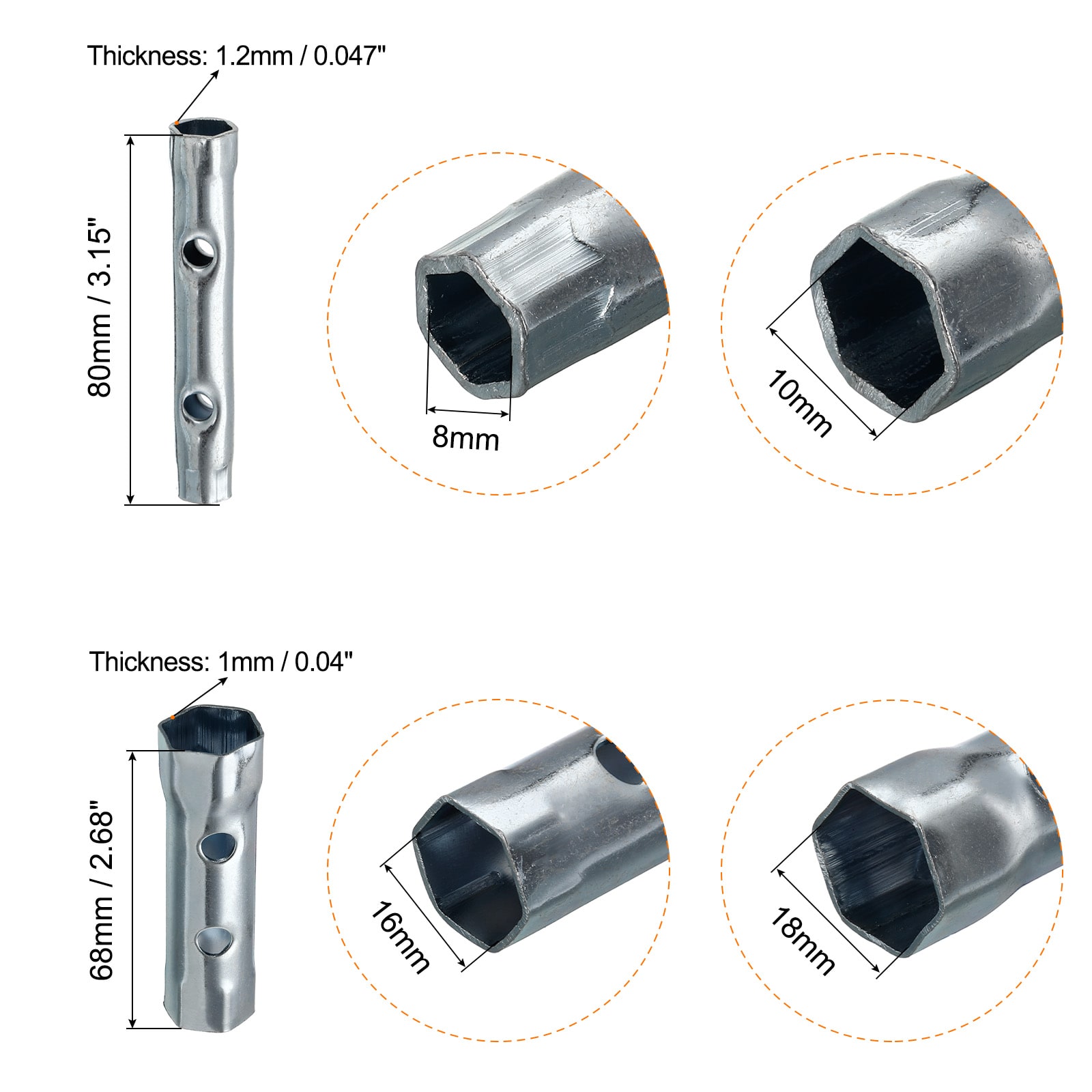 Unique Bargains 7pcs Ignition Spark Plug Spanner Set Dual-Ended Wrench ...