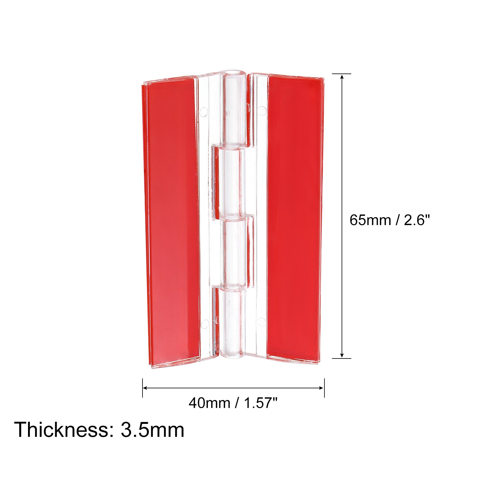 Unique Bargains 2Pcs Acrylic Hinges 65x40mm Self-Adhesive Clear Hinge ...