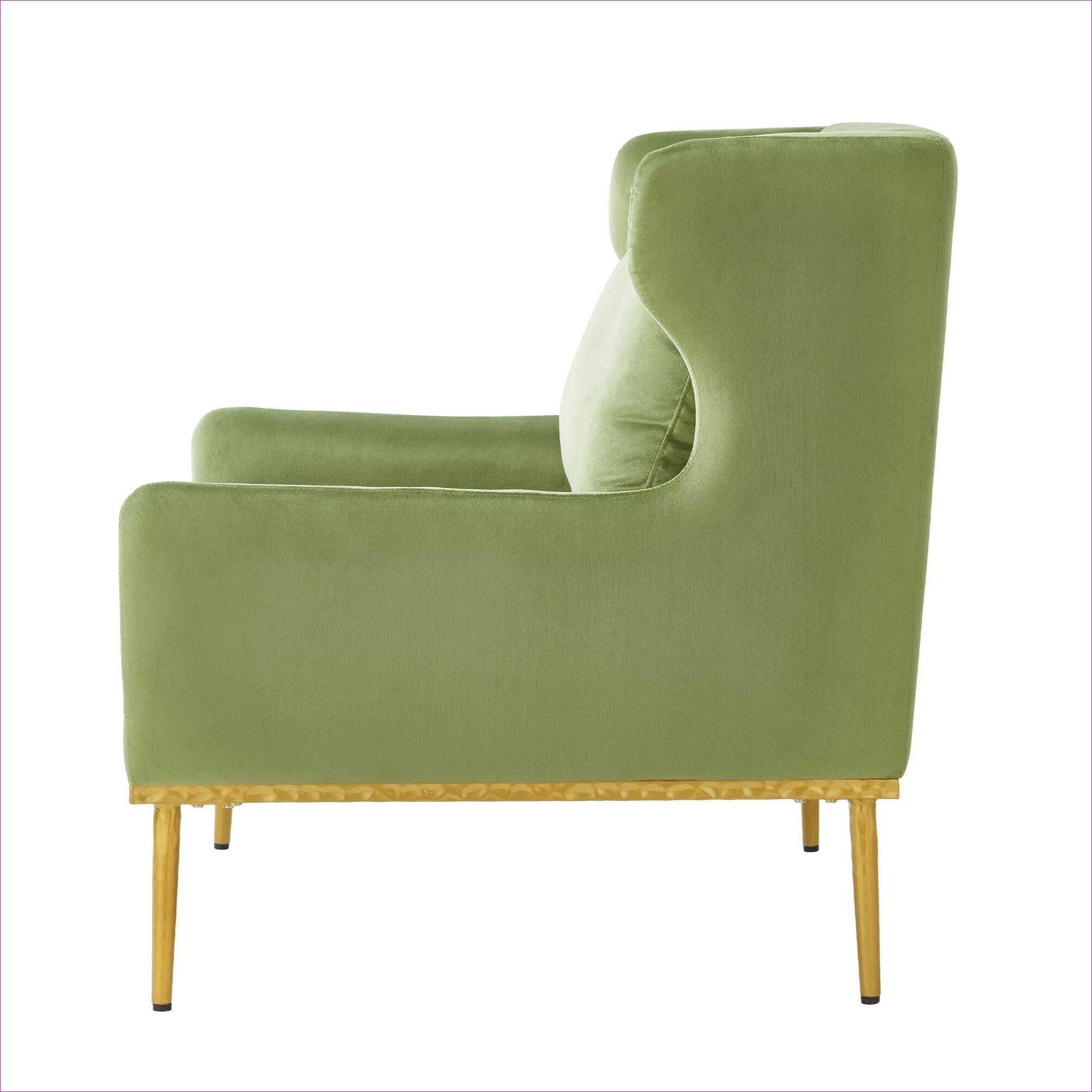 Watnature Velvet Modern Accent Chair Sage Green Single Reading Chair ...