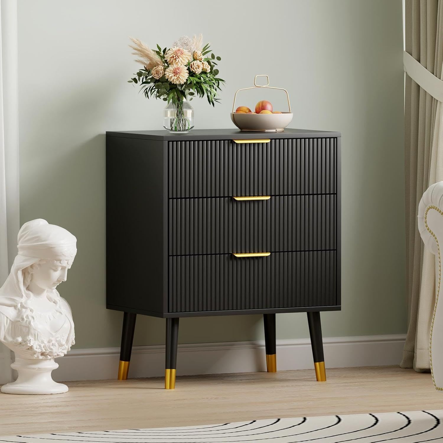Garvee Modern 3 Drawer Dresser for Bedroom Closet Dressers Chest of ...