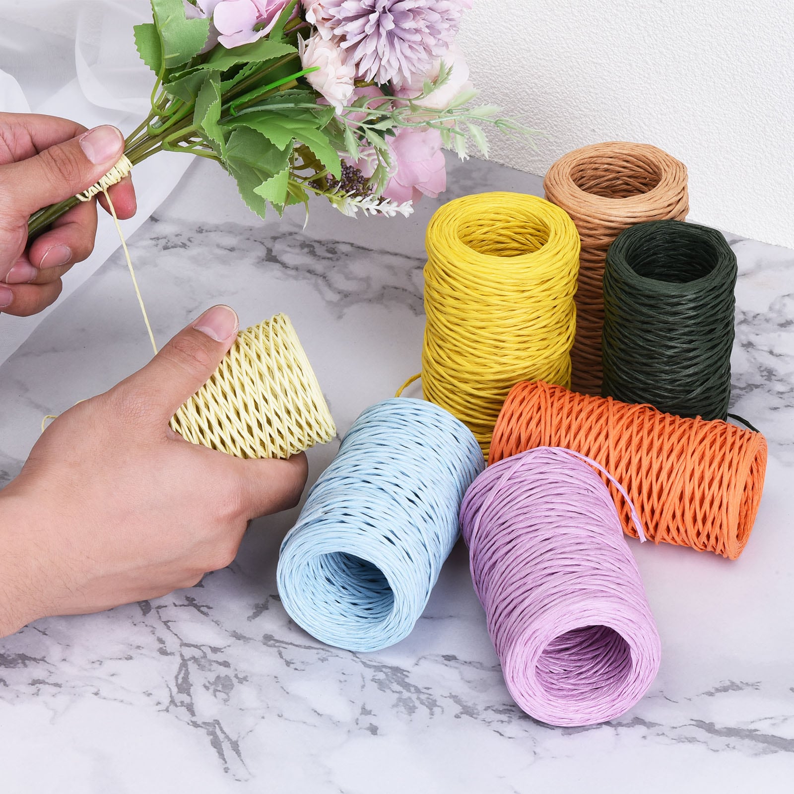 PATIKIL 164 Feet Floral Bind Wire Wrap Twine 2mm Florist Wire Iron Wire ...