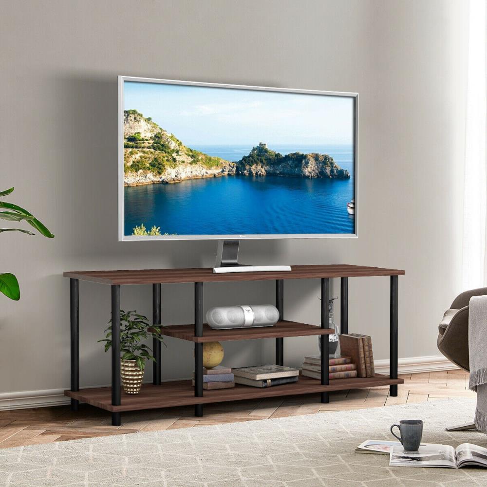 Clihome Instustrial Modern Contemporary Espresso Tv Stand Accommodates TVs up to 50 in in the TV Stands department at Lowes