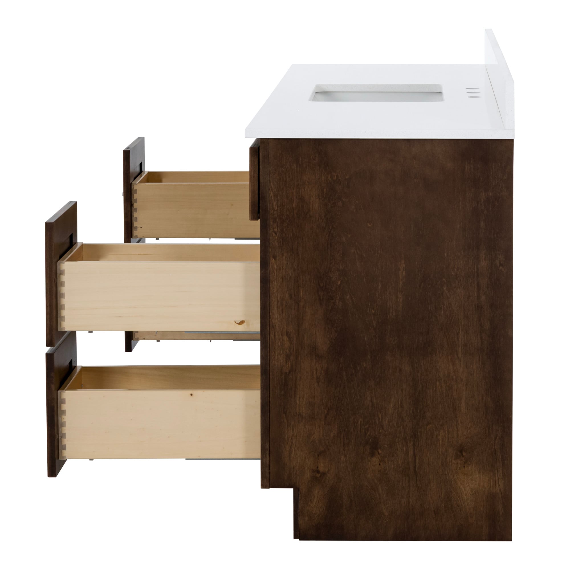 Diamond Sollman 48-in Kodiak Brown Undermount Single Sink Bathroom ...