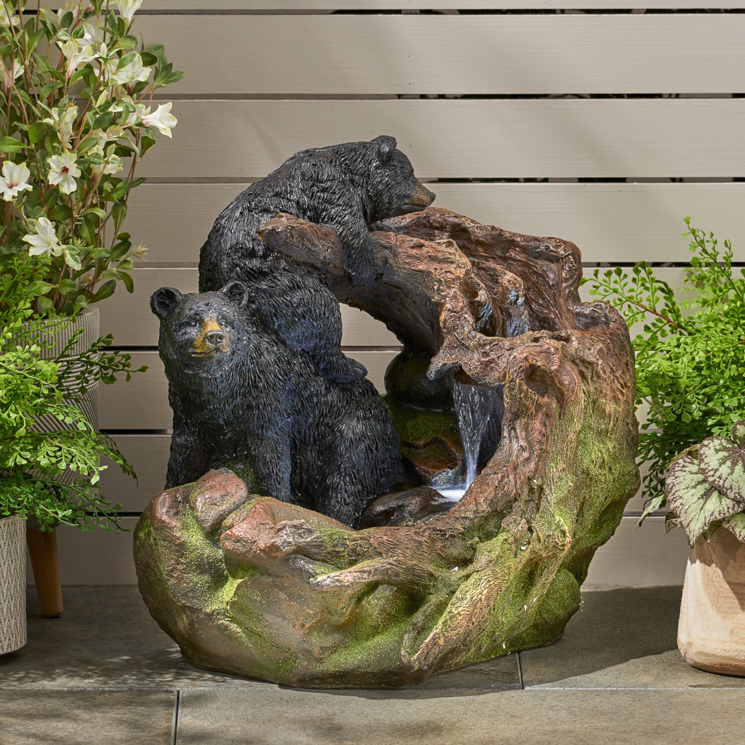 Streamdale Furniture Streamdale Charming Garden Oasis Stone-Like Water ...