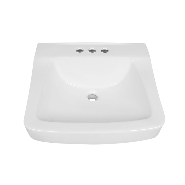 Deervalley Ceramic Wall Mount Rectangular White Bathroom Sink 15 16 In