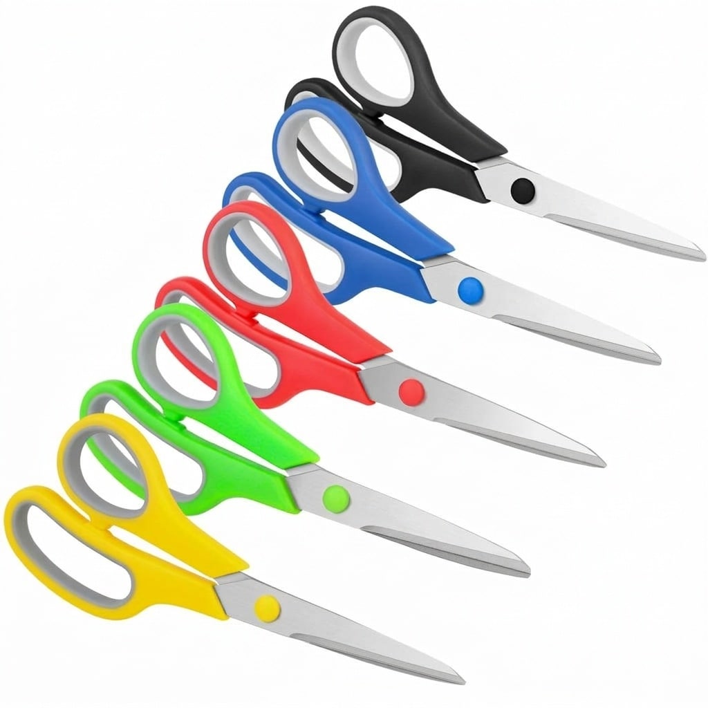 Vrbgify 8 inch scissors pack of 5 all purpose sharp blades for office ...