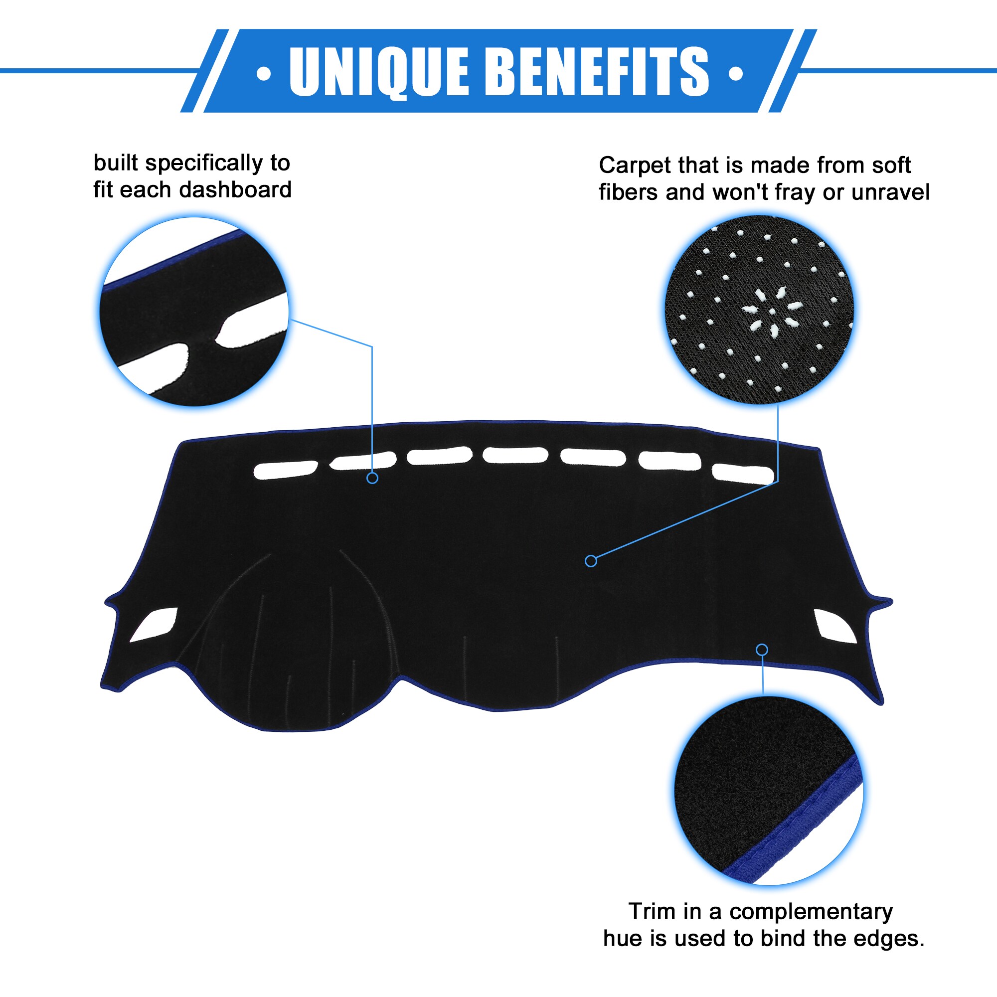Unique Bargains Dashboard Dash Cover Compatible for Chevy Trax 2017 ...