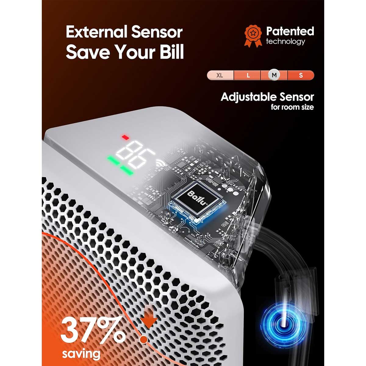 Aoibox 1500W Convection Panel Space Heater Programmable Thermostat WiFi ...