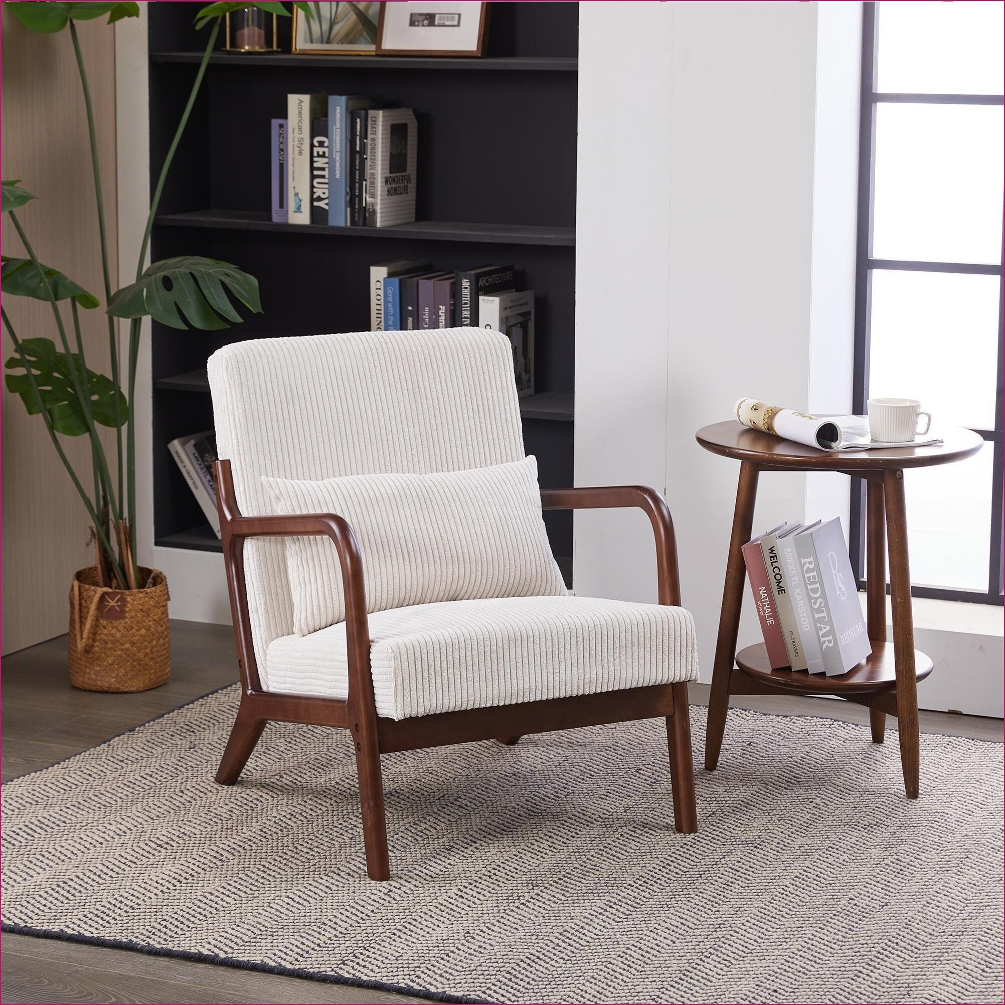 Watnature Mid-Century Modern Upholstered Accent Chair for Adults Solid ...