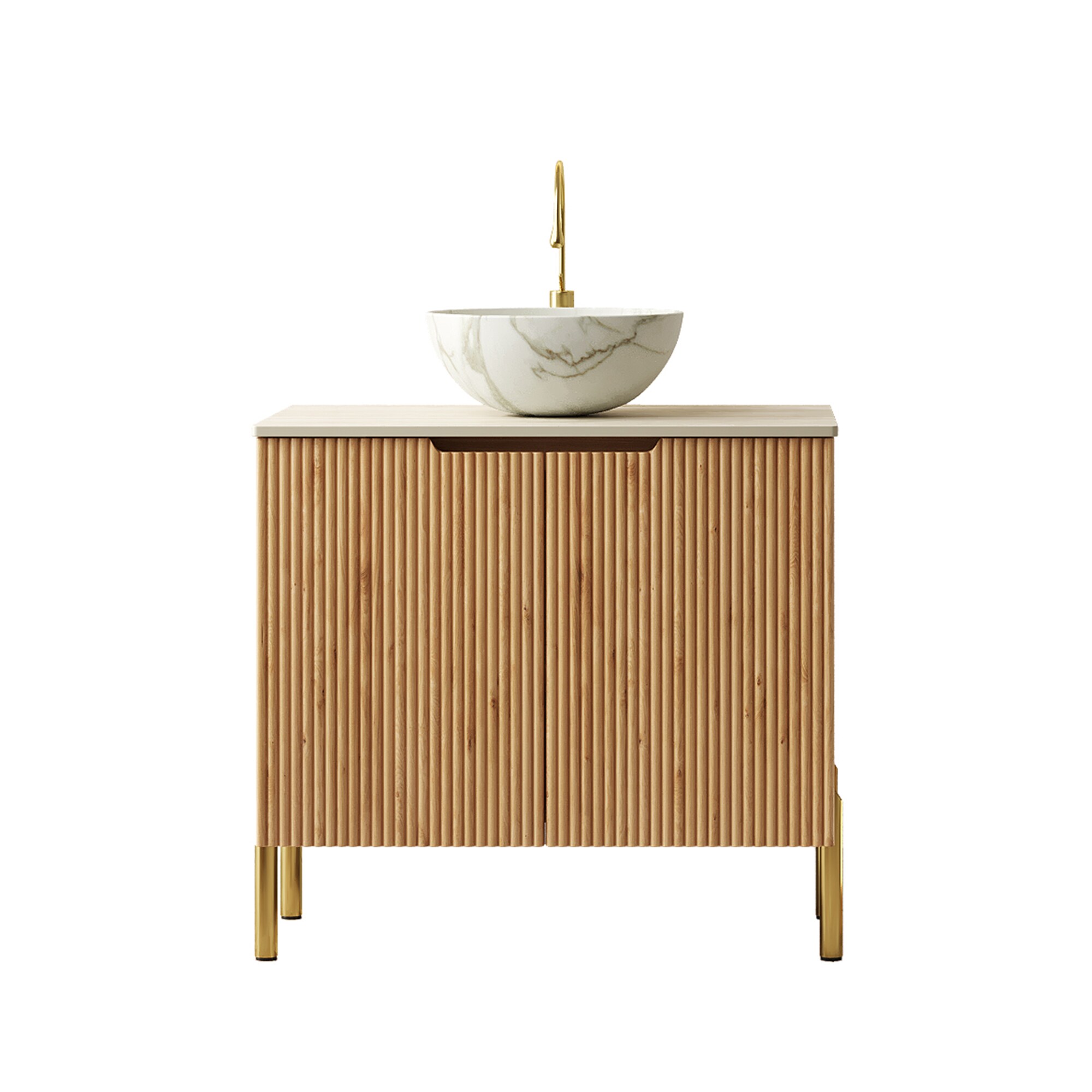 Vanityfus Woodgrain 30 Inch Bathroom Vanity Freestanding Vanity Roma ...
