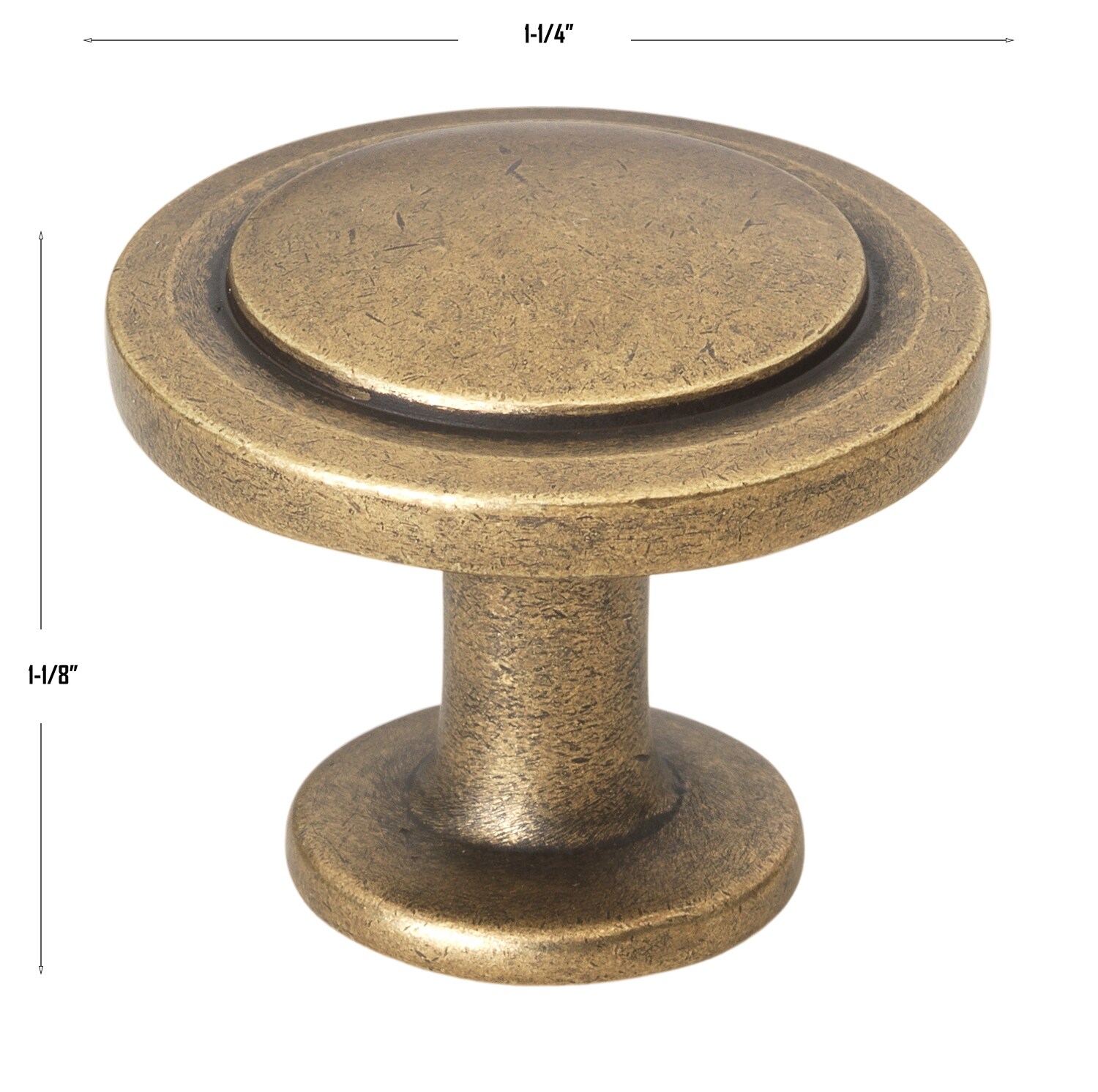 GlideRite Hardware 1-1/4 in. Classic Round Ring Cabinet Knob - 10 Pack ...
