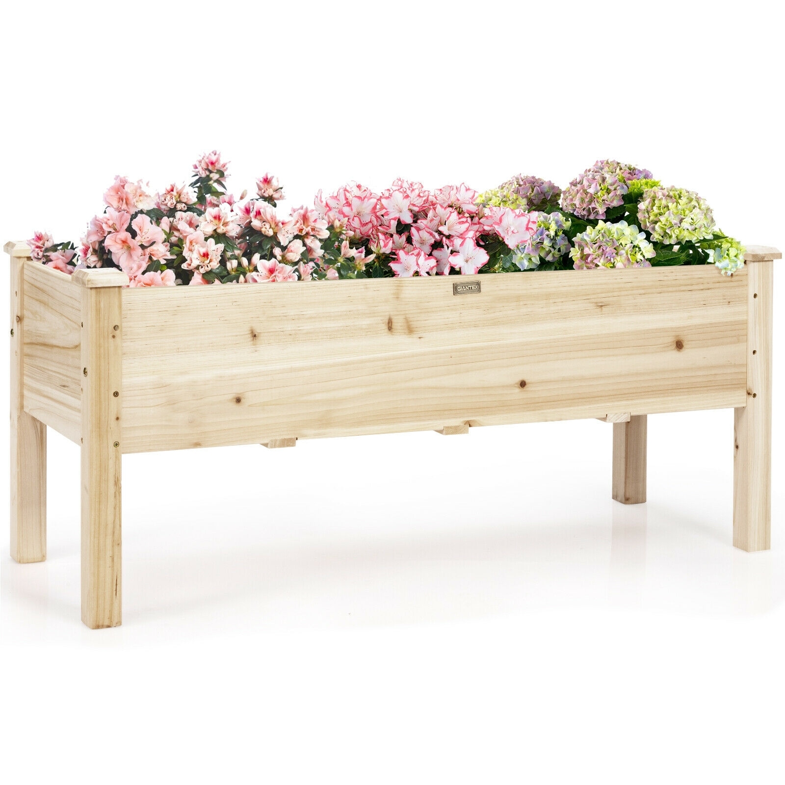 Volenca 47.5-in W x 20-in H Fir Wood Raised Garden Bed Drainage 220-lb ...