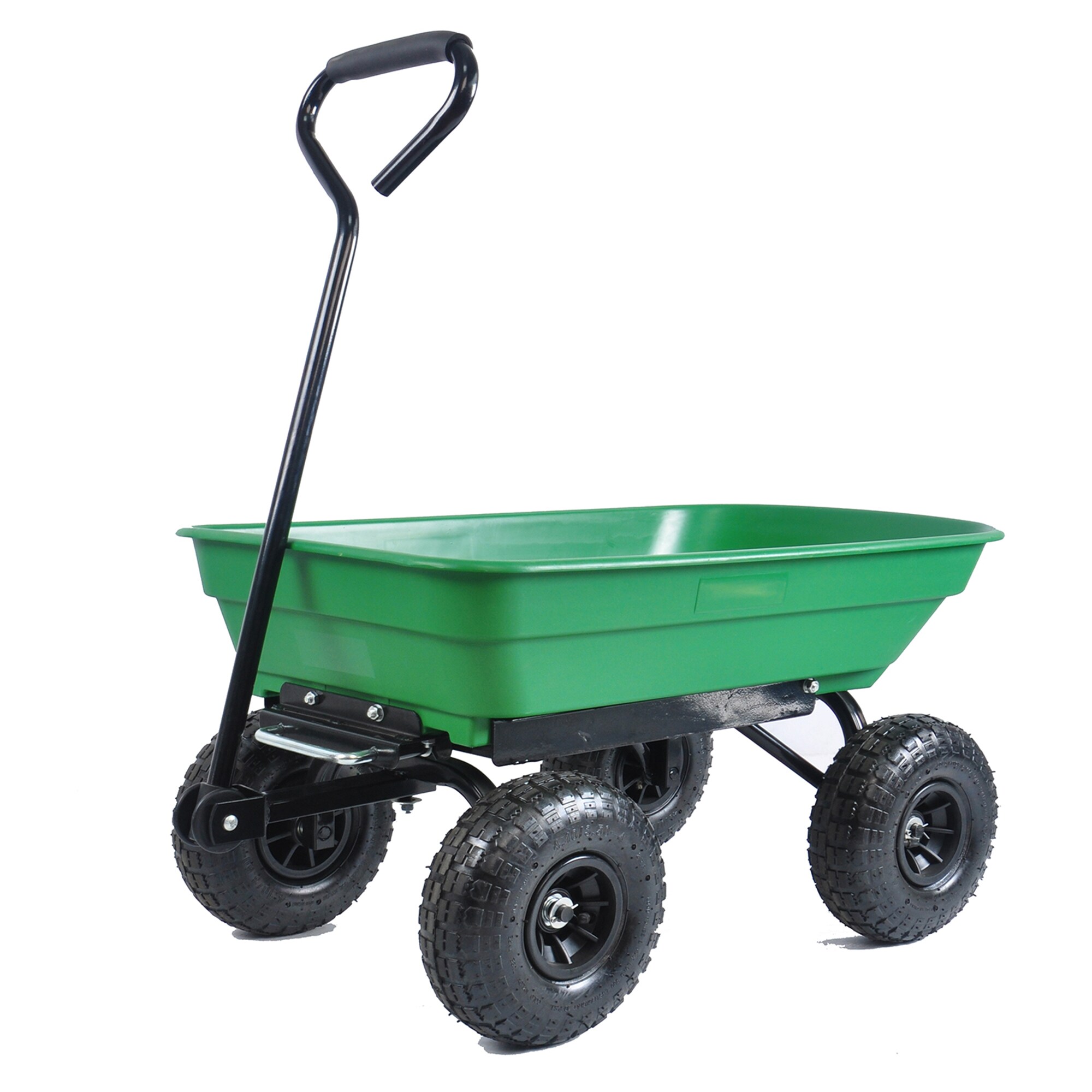 SINOFURN Heavy Duty 300 lbs. Capacity Poly Garden Wagon Cart with 10 Inch Turf Tires in the Yard Carts department at Lowes