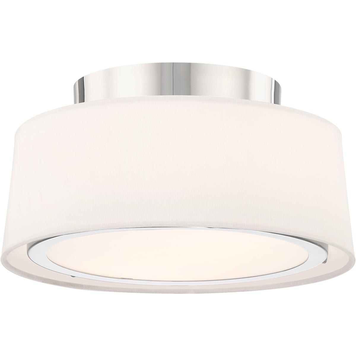 Decovio ED0953302PN Stevens 2 Light 12 inch Polished Nickel Semi Flush ...