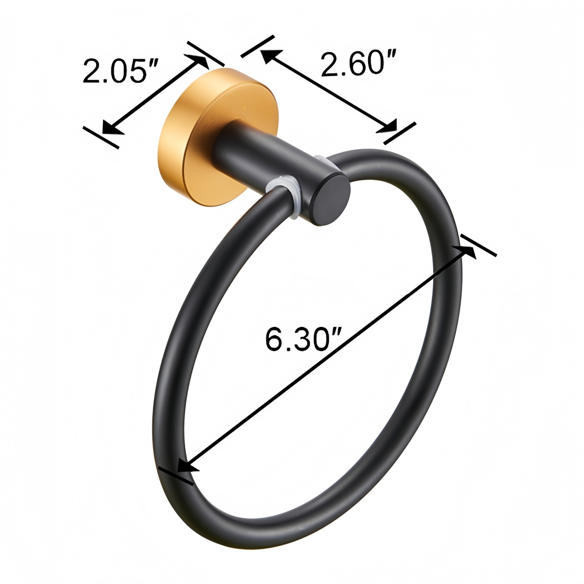 Numhew 16-27in Adjustable 3-Piece Thicken Space Aluminum Black Gold ...