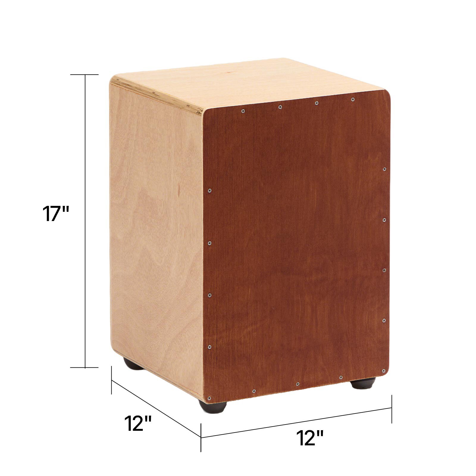 GIVIMO 12-in Cajon Box Drum Birch Panel Hand Percussion Instrument with ...