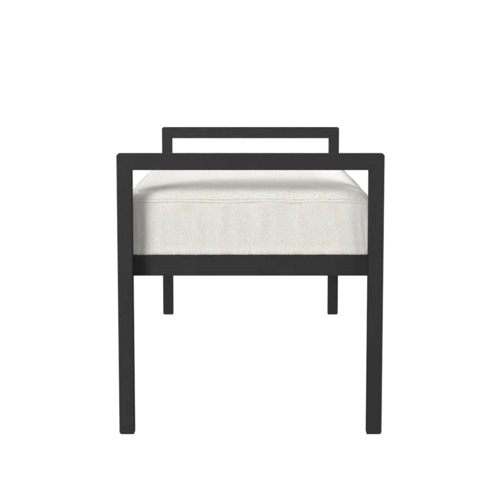 Slickblue Modern Velvet Sage Green/Cream Upholstered Bed Bench with ...