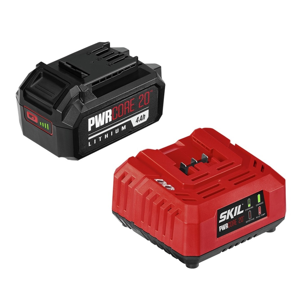 SKIL 20V PWRCORE 20 Battery and Charger Starter Kit (4 Ah) in the Power ...