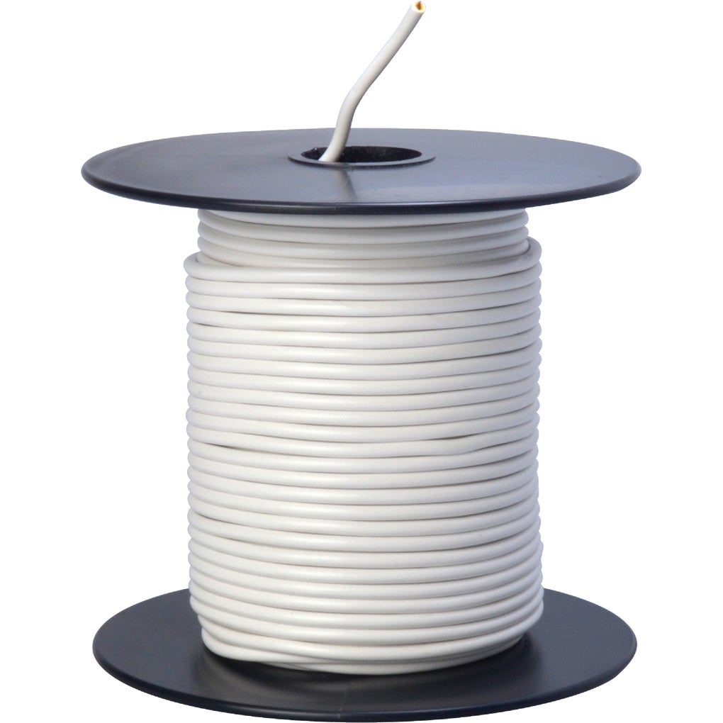 Woods 55667223 100 Ft 18-Gauge White Primary Auto Wire for Electrical ...