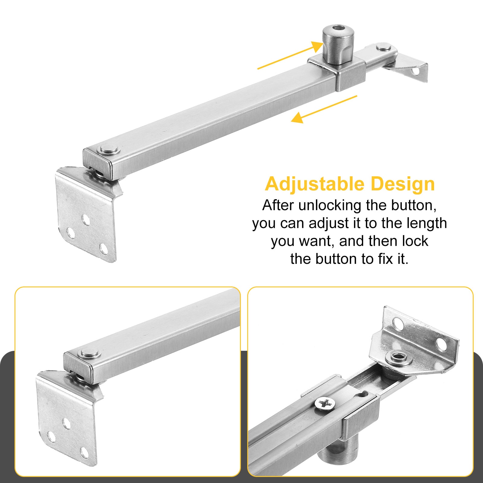 Unique Bargains 2pcs 305mm Casement Stay Window Latch Stainless Steel ...