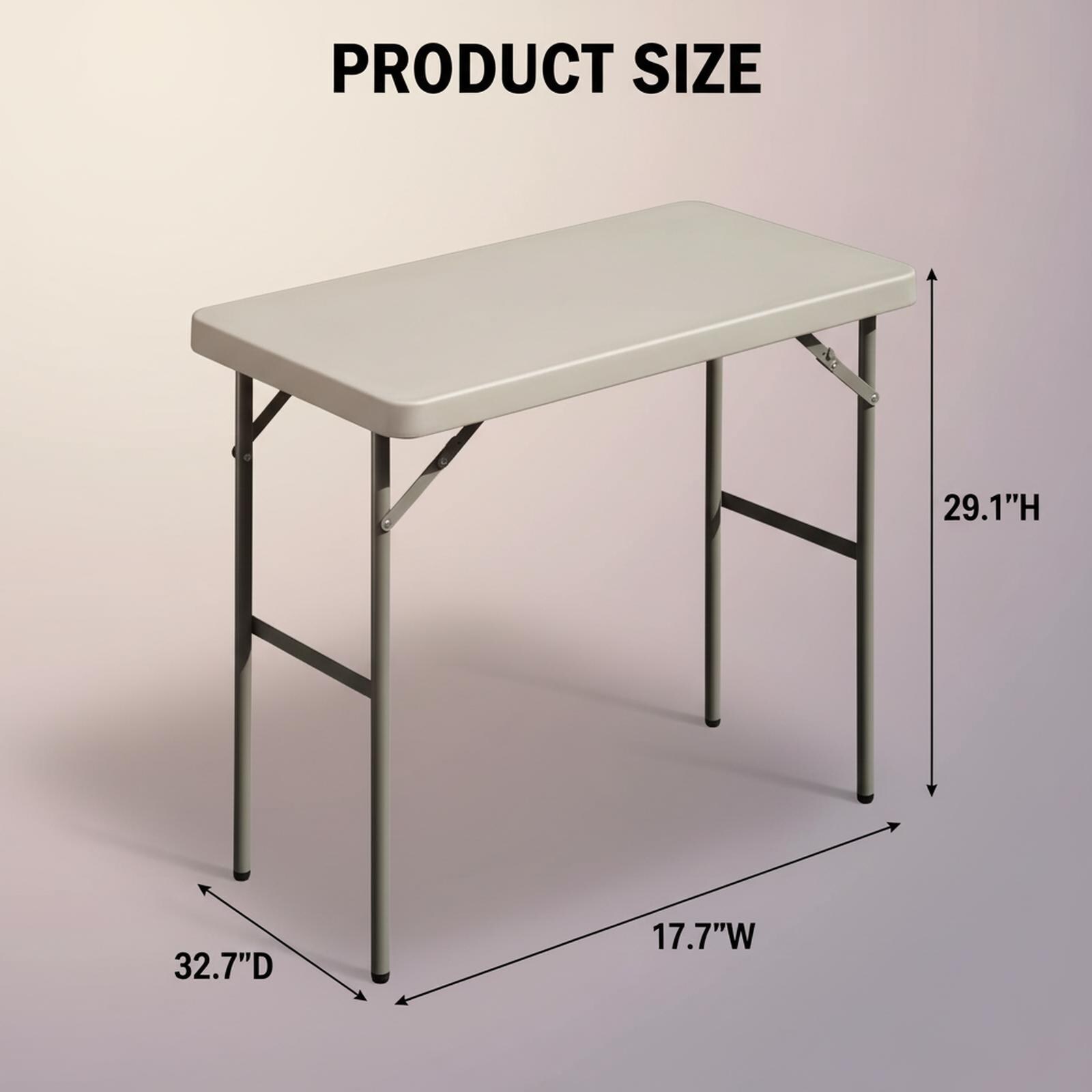 Baginizer Folding Table 3ft Rectangular Alloccasion Plastic Event ...