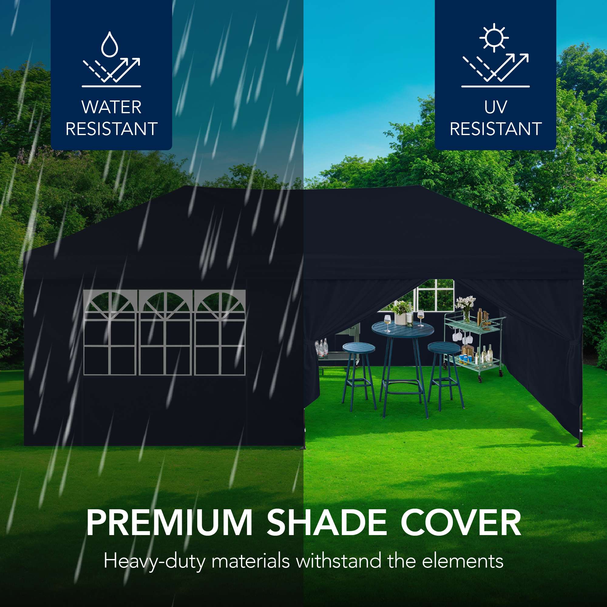 Best Choice Products 10x20ft Party Tent Pop Up Canopy Easy Setup w/ 1 ...