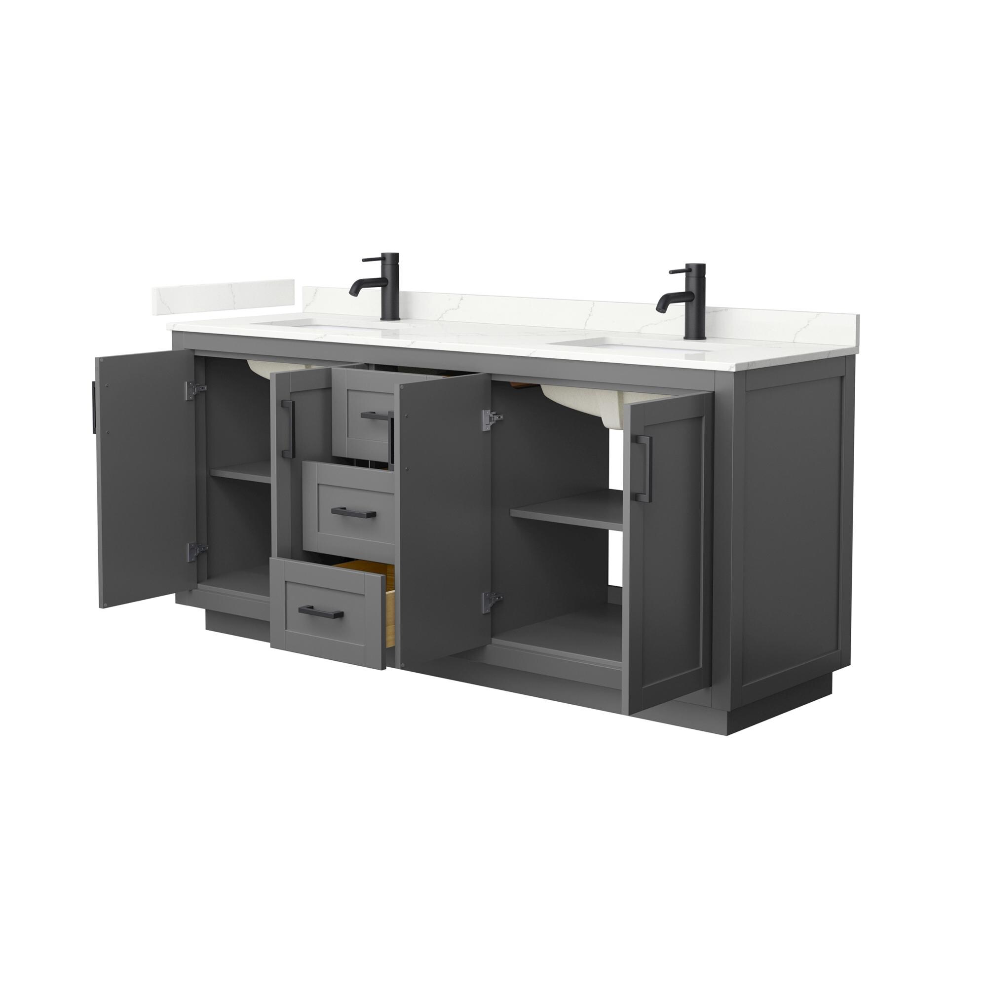 Wyndham Collection Miranda 72-in Dark Gray Undermount Double Sink ...