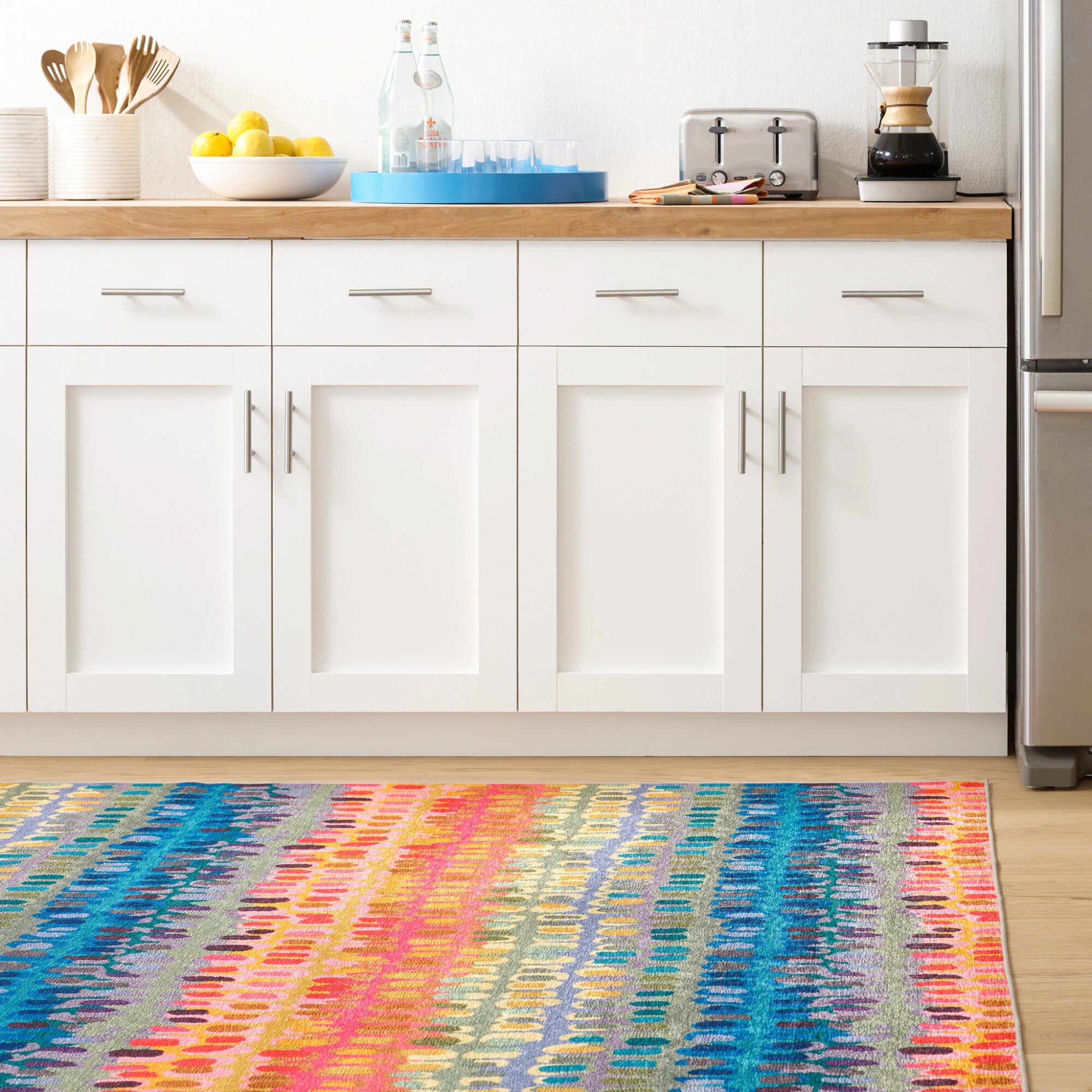 DASH & ALBERT Paint 9 x 12 Chip Machine Washable Rug at Lowes.com