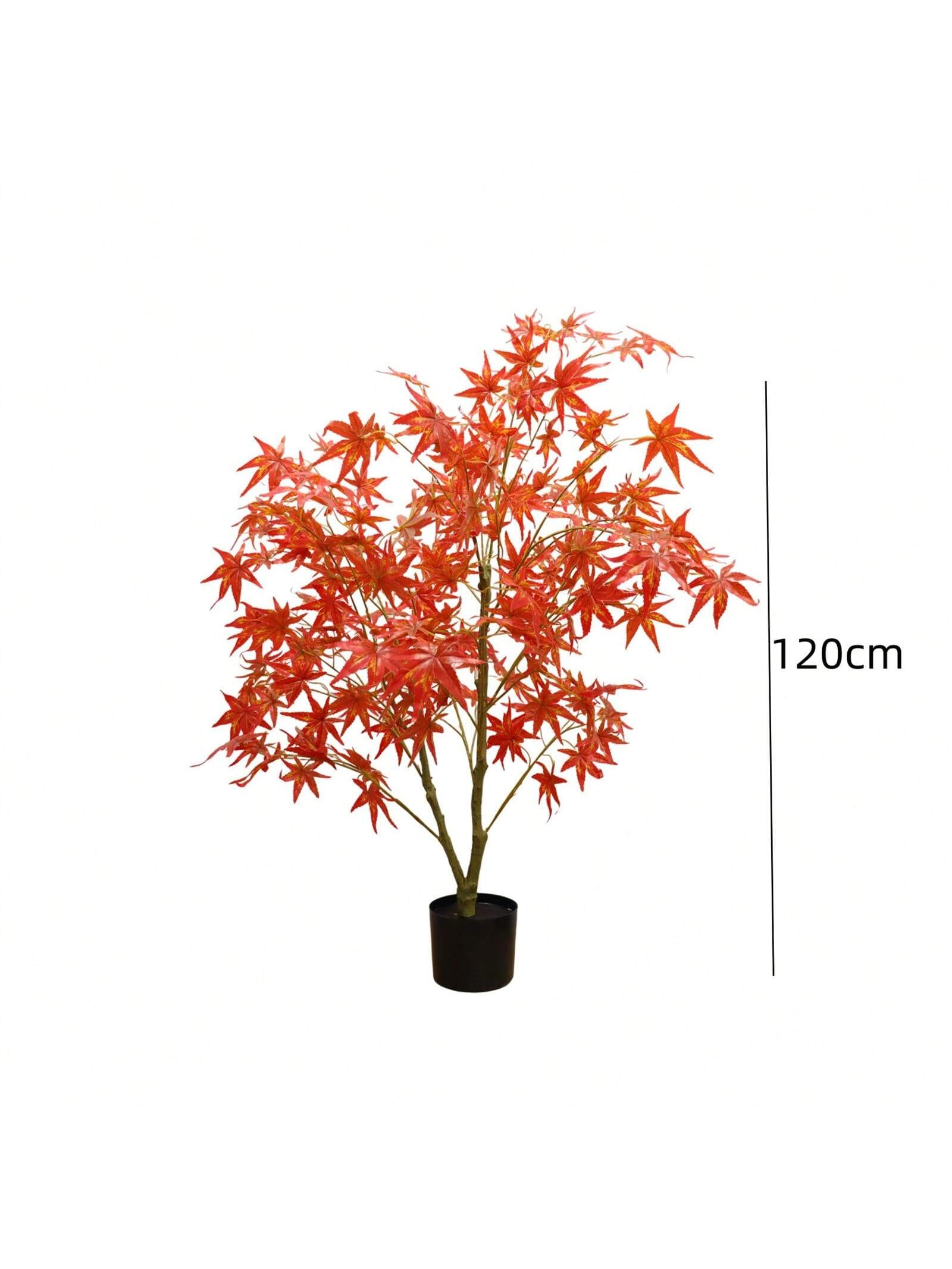 GarveeLife 2pcs autumn maple trees/ 3.9ft artificial plants potted ...