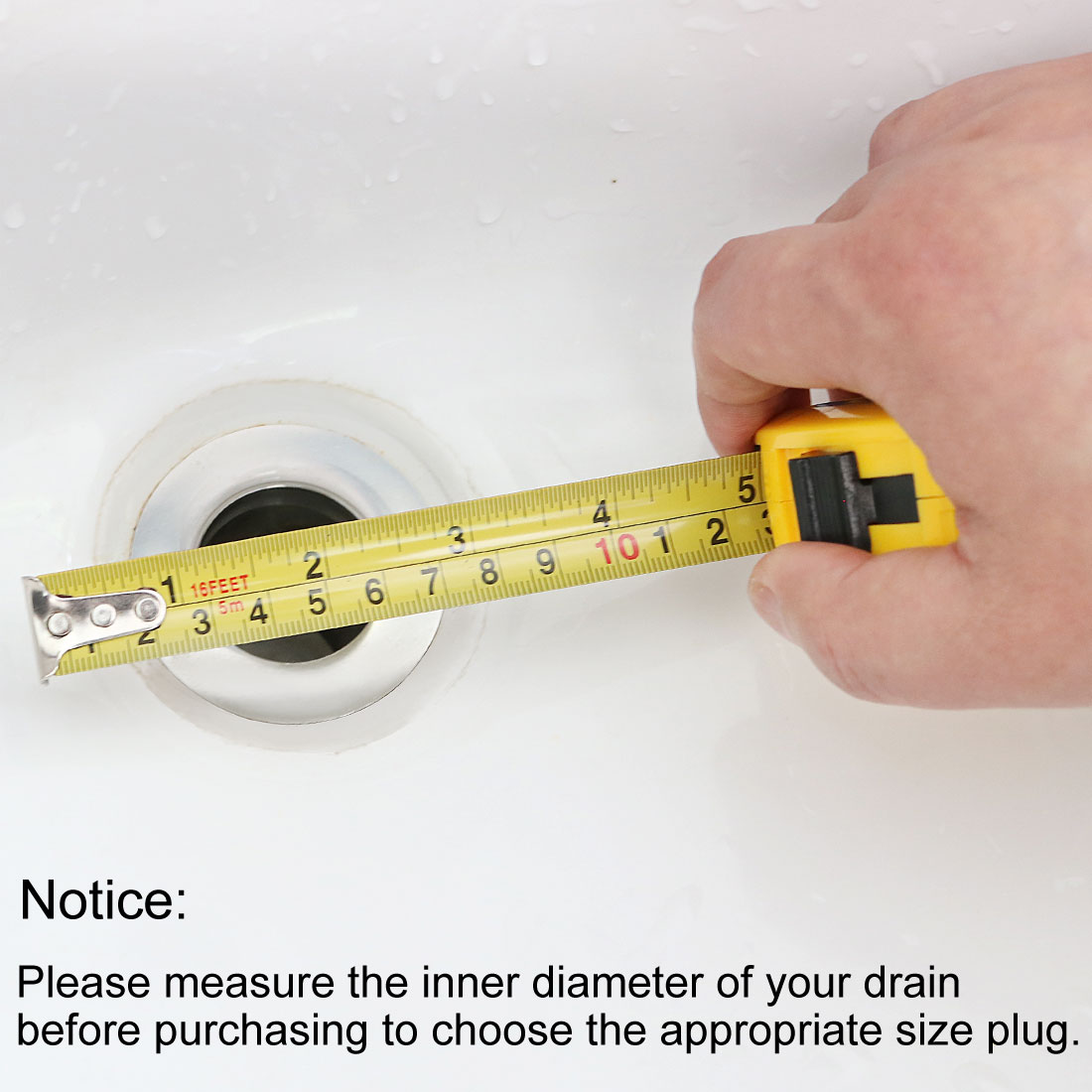 Unique Bargains Rubber Sink Plug Clear Drain Stopper Fit 1-5/16 Inch to ...