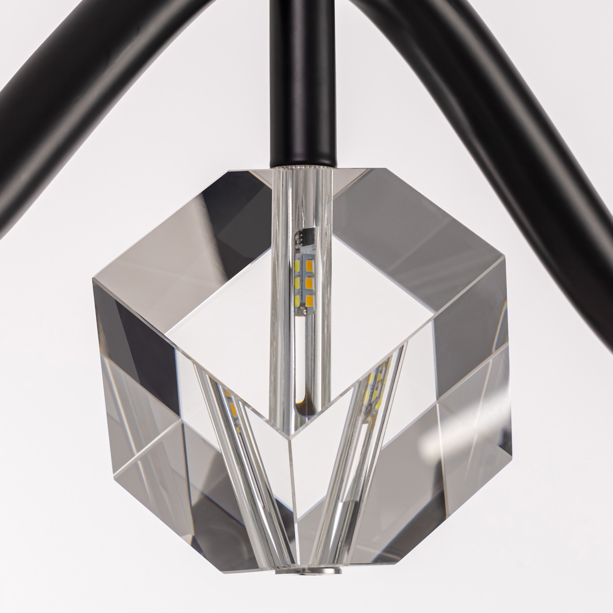 Antoine Modern Linear Crystal Chandelier 8-Light Polished Black Modern ...
