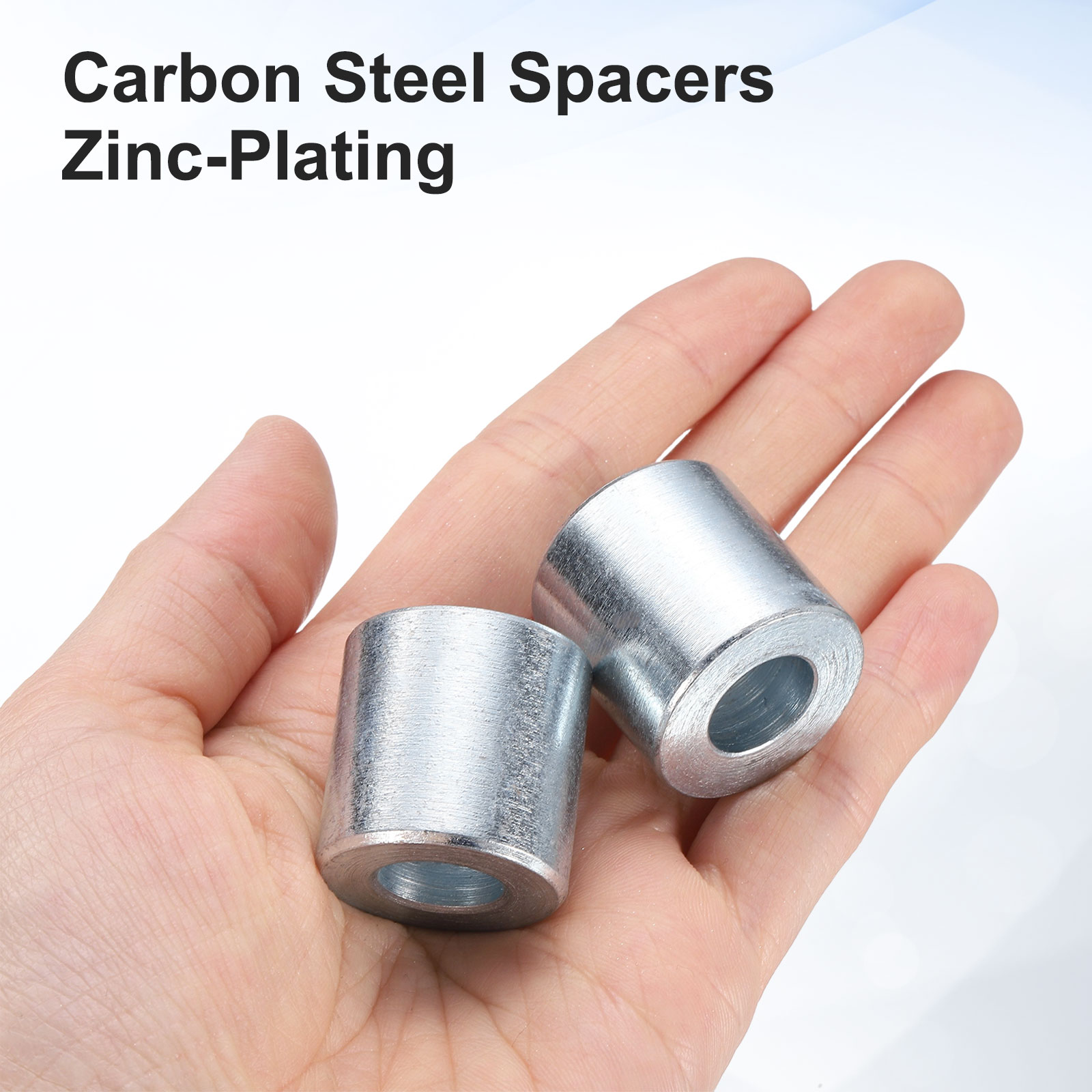 Unique Bargains 10pcs Galvanized Steel Spacer 1/2inch Bore x 1inch OD x ...