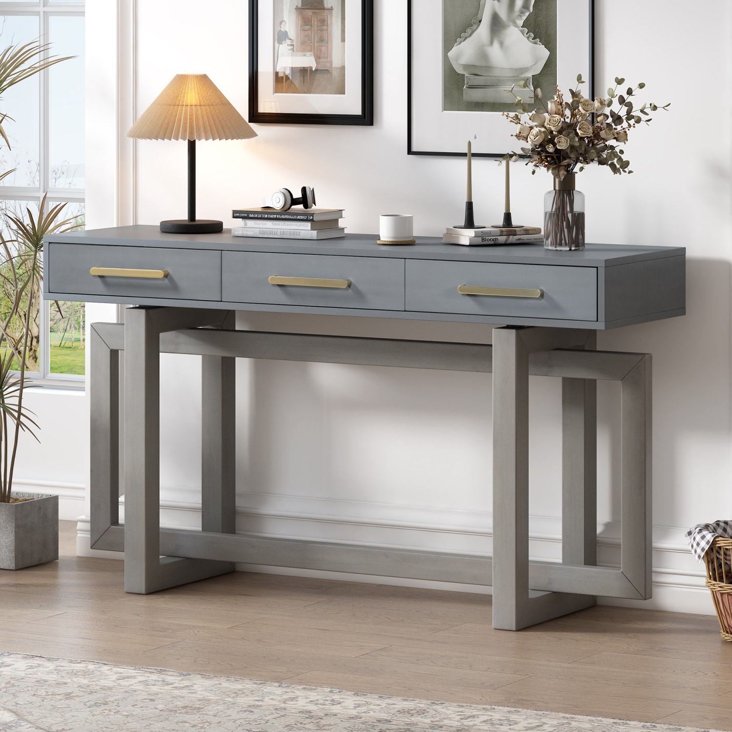 Streamdale Furniture Streamdale Elegant 3-Drawer Console Table for ...