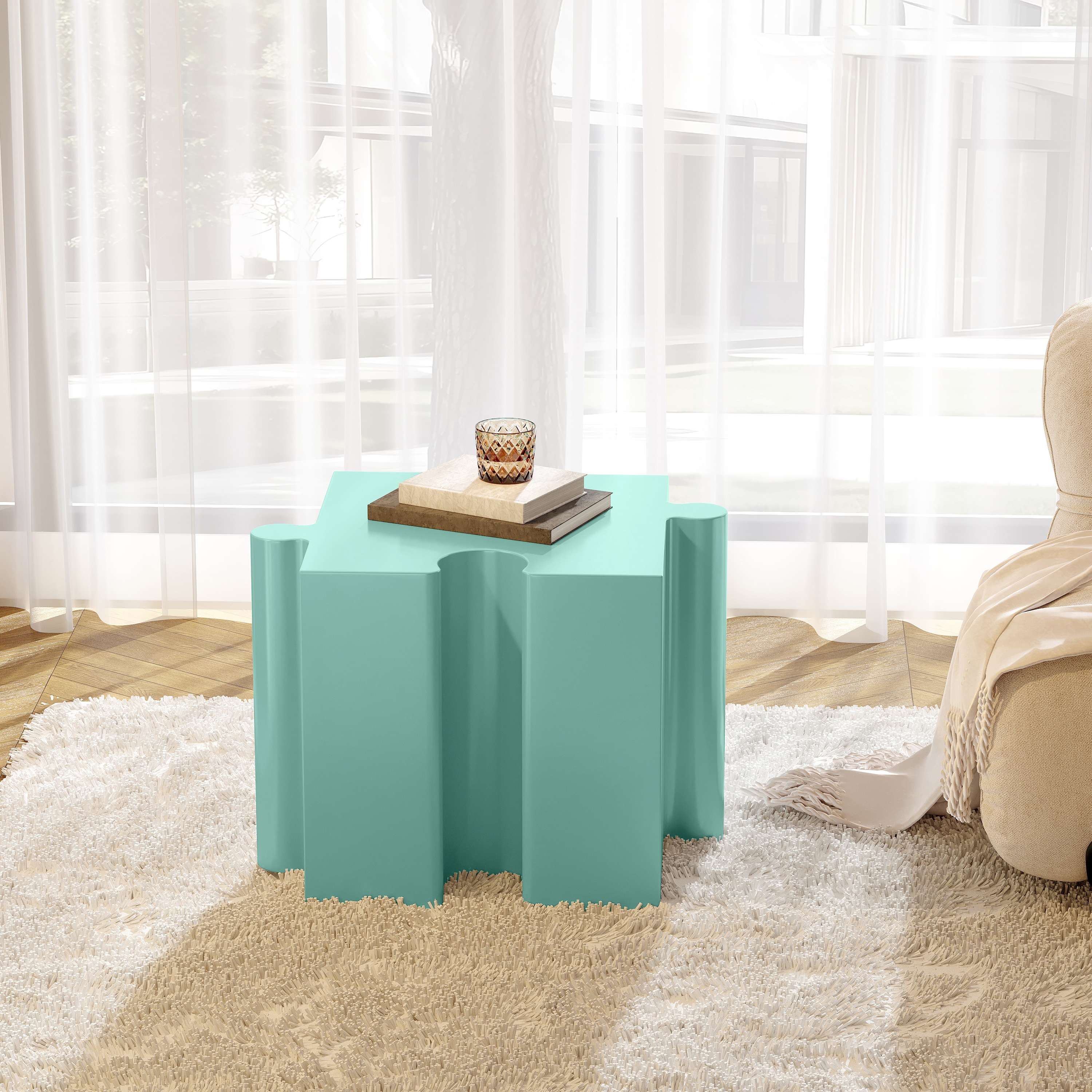 LOVMOR Puzzle Art Side Table Modular Concave Edge MGO Table Buy Singles ...