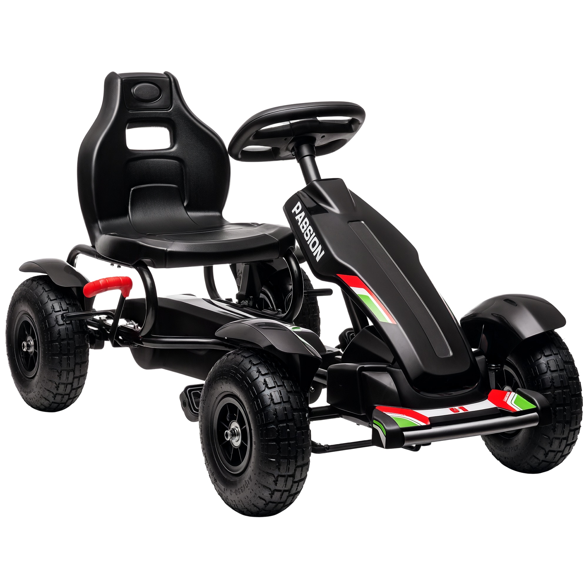 Aosom Kids Pedal Go Kart Outdoor Ride on Toys with Adjustable Seat ...