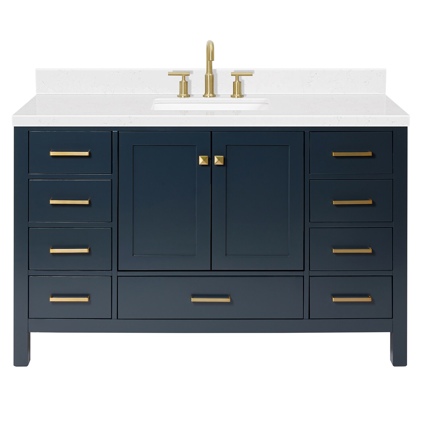 ARIEL Cambridge 54-in Midnight Blue Undermount Single Sink Bathroom ...