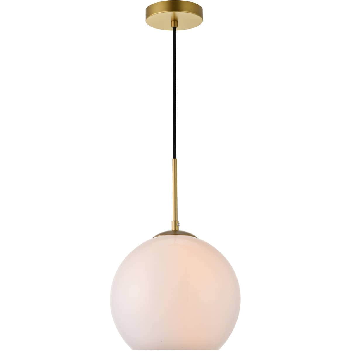 Elegant Lighting Living District LD2213BR Baxter 1 Light 10 inch Brass Pendant Ceiling Light in ...