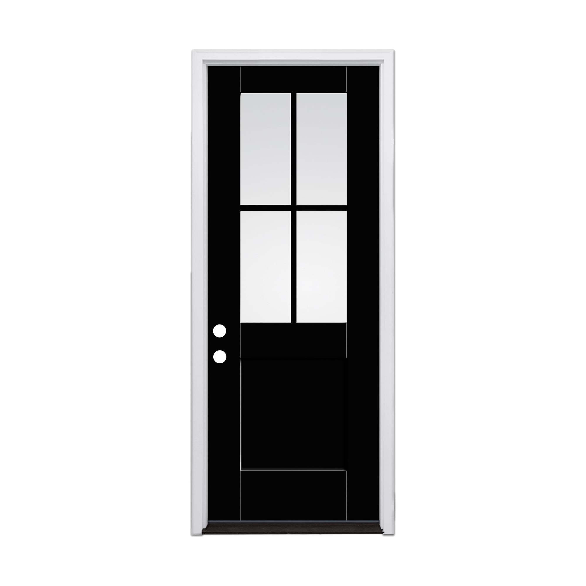 Therma-Tru 36-in x 96-in x 6-9/16-in Fiberglass Half lite Right-hand ...