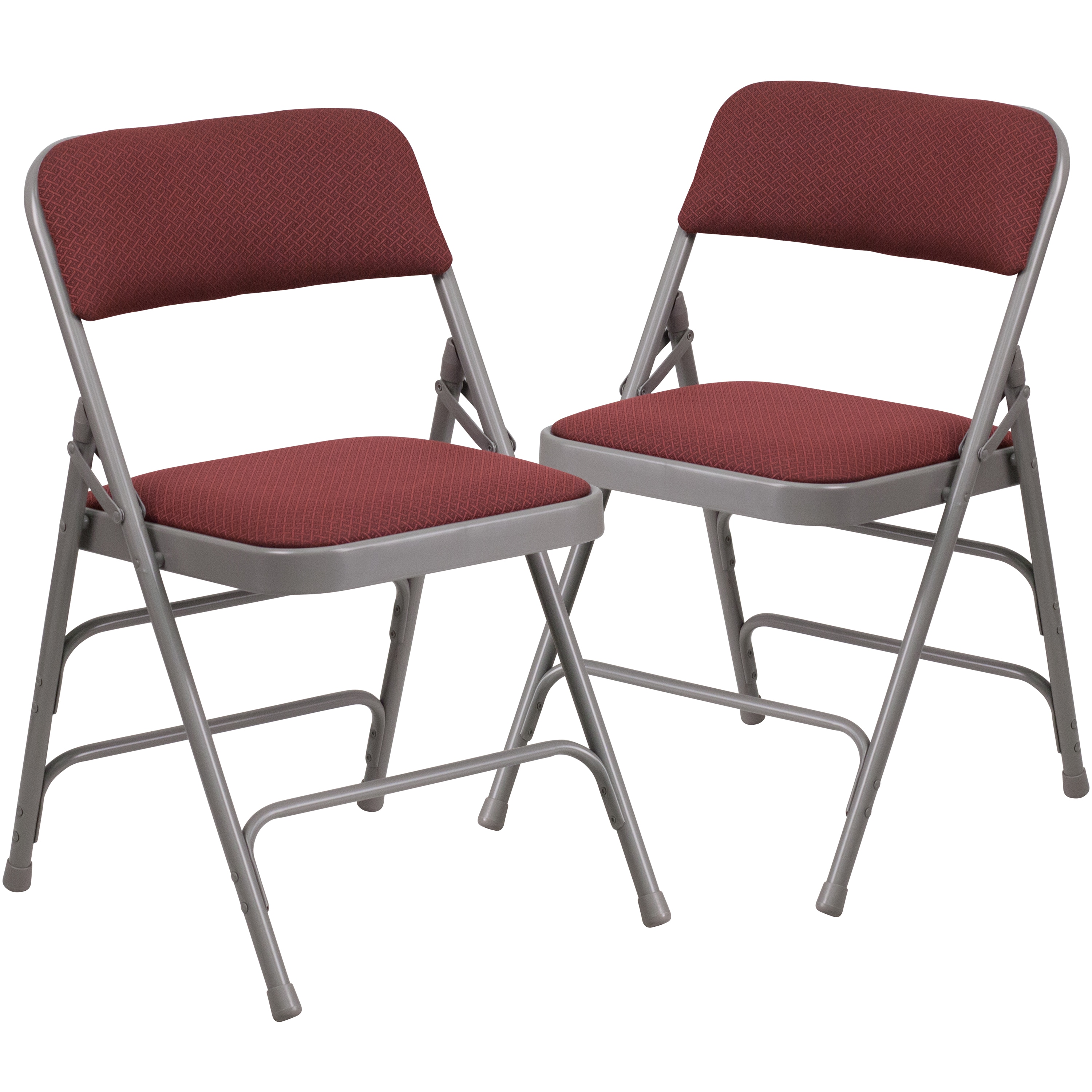 Flash Furniture 2 Pack HERCULES Series Curved Triple Braced and Double ...